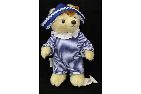 A Steiff Andy Pandy Teddy Bear with original tag and button in ear