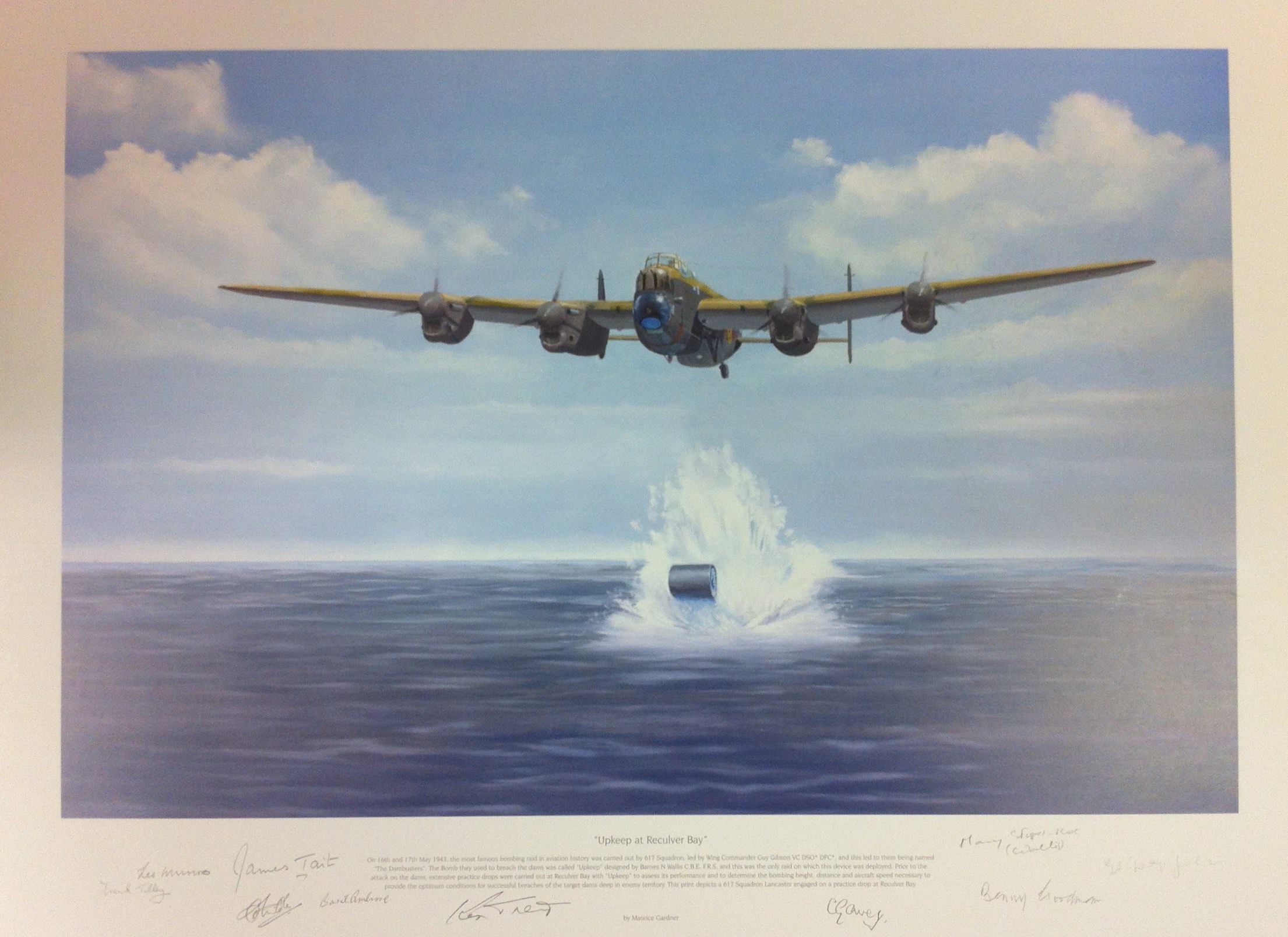 DAMBUSTERS THE: A colour 27.5 x 20 print entitled Upkeep at Reculver ...