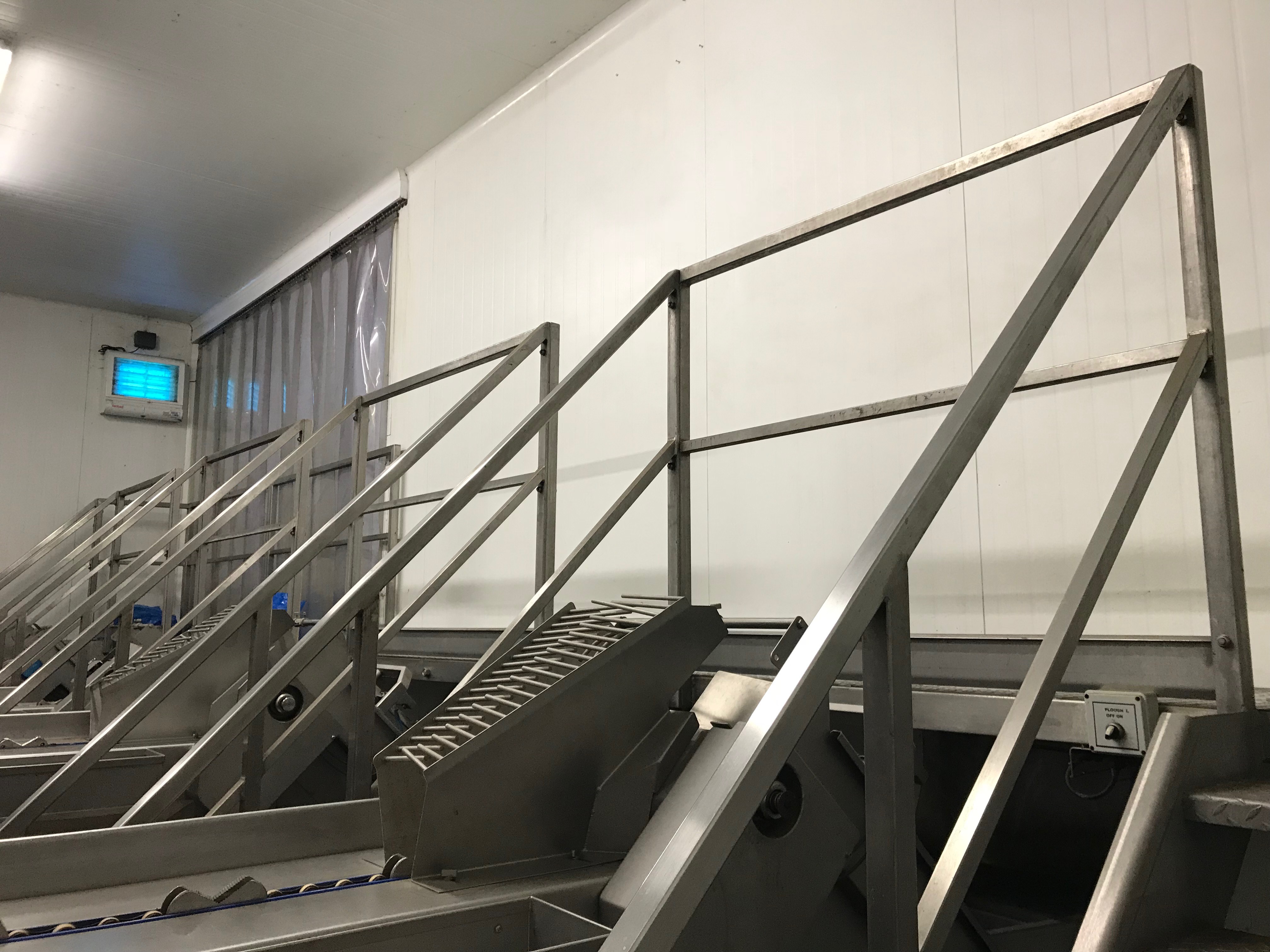 Stainless steel gantry with 5 flights of steps and hand railing. H 1.8m ...