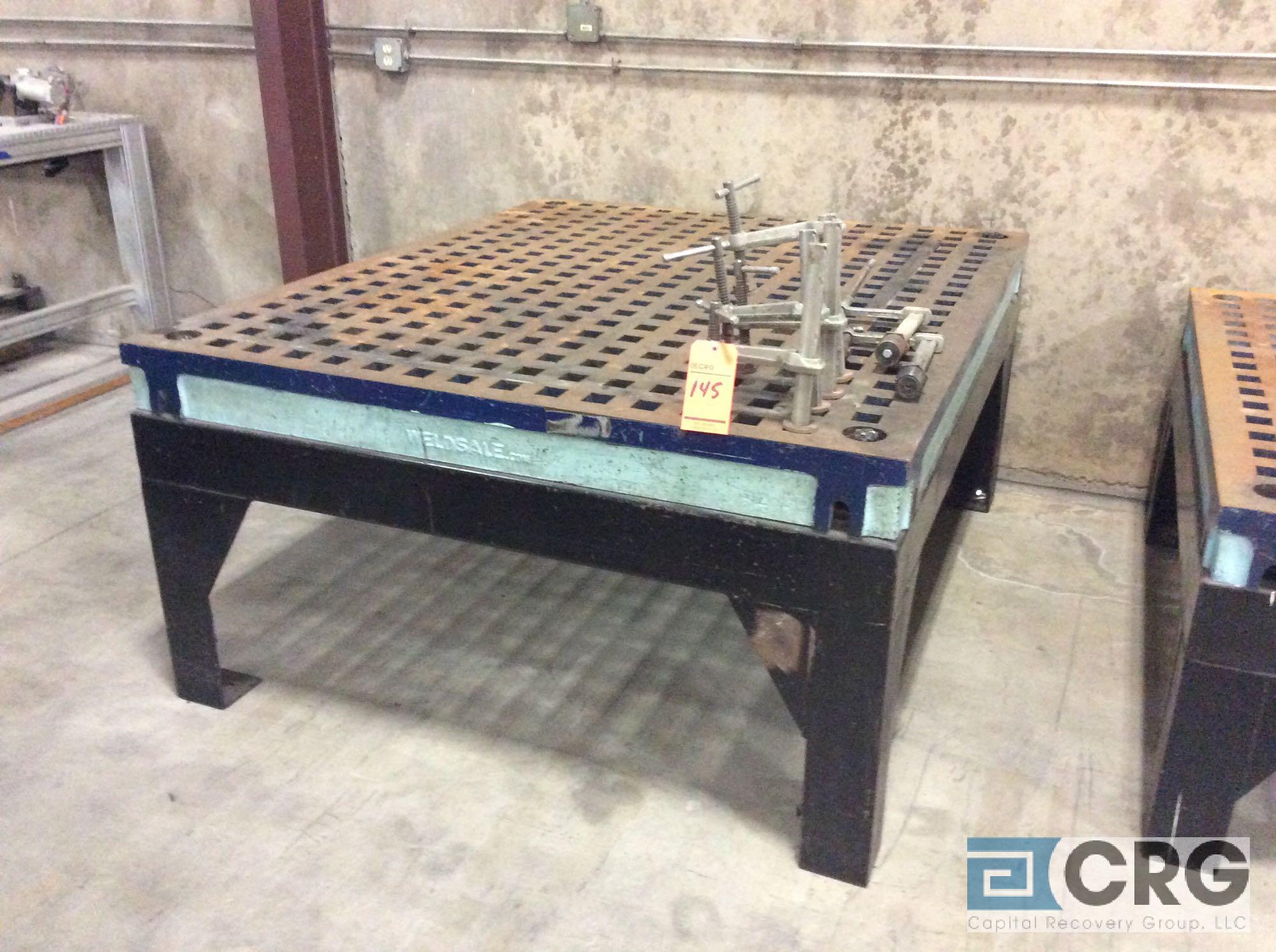 { Option of lots: 145 } } Weldsale 5' x 6' acorn table with clamps