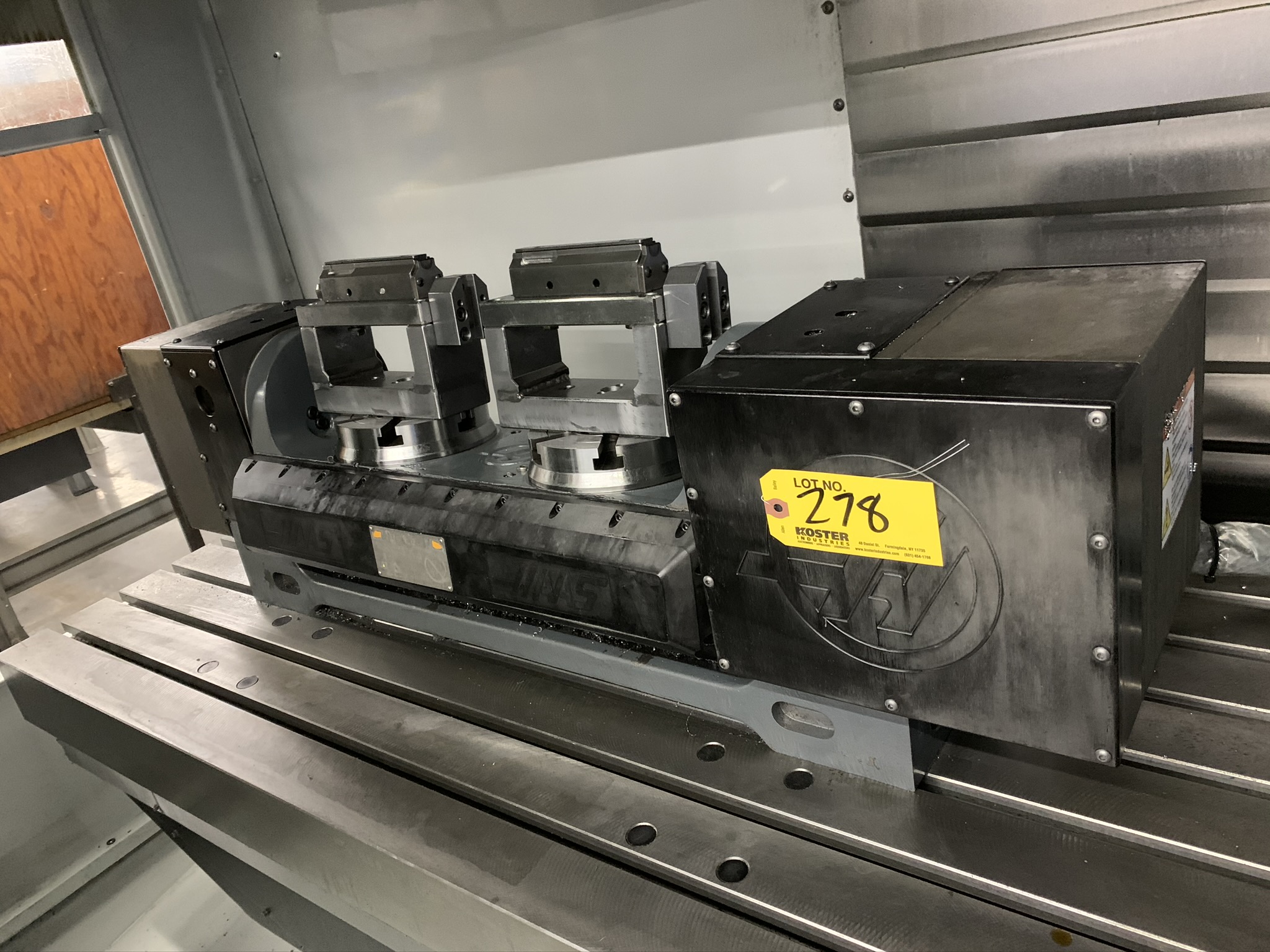 HAAS TR160/2 2-AXIS CNC TRUNNION STYLE ROTARY TABLE WITH [2] 6" CHUCKS ...