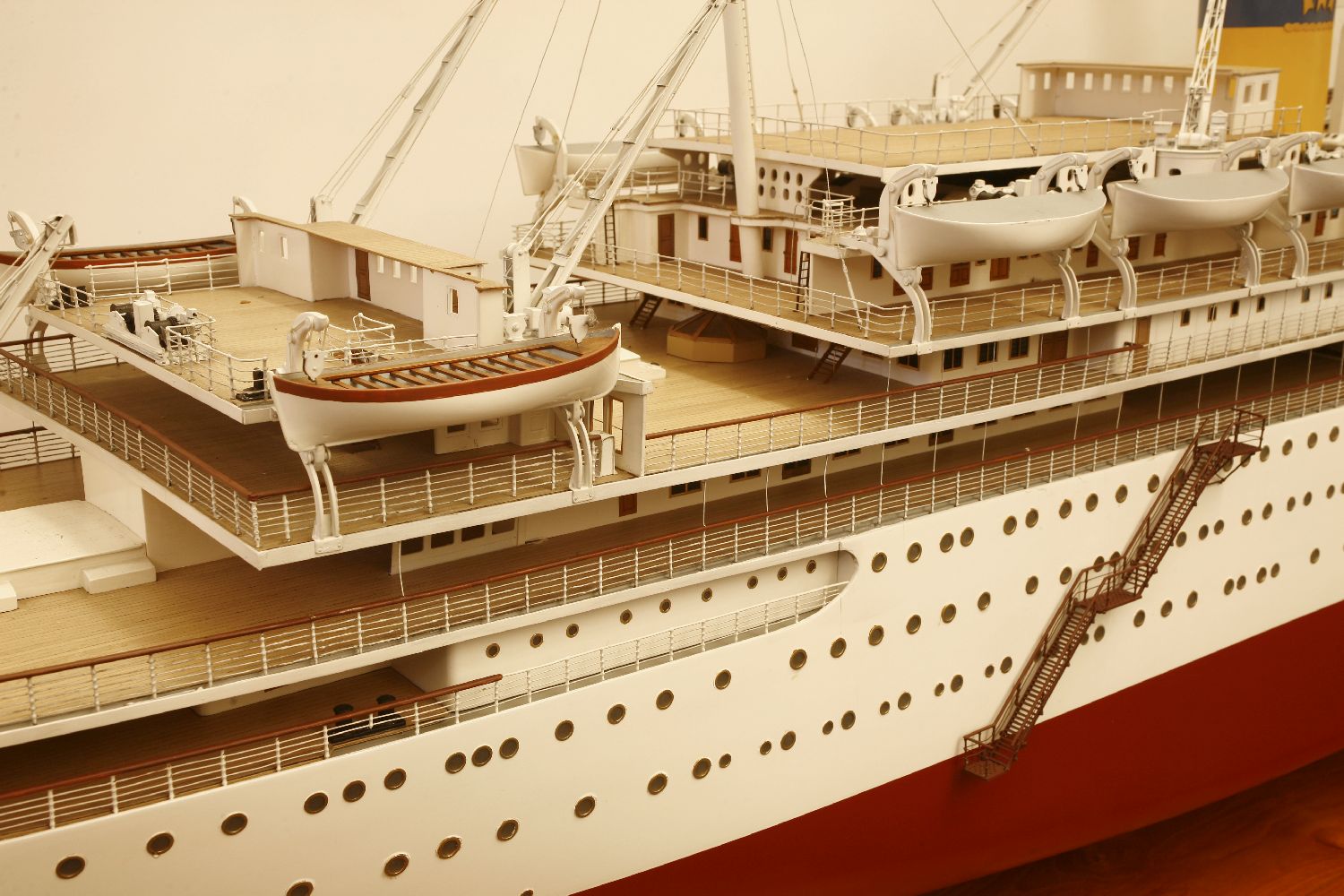 A large ship model of TSMS Lakonia,1960s, a large ship model in a ...