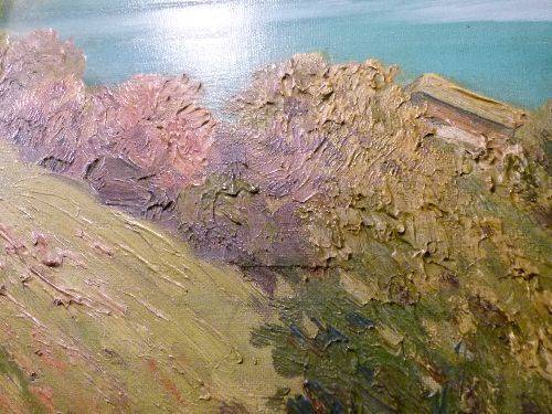 Willy Hanft (German 1888-1987) - Oil on canvas - A view on the Rhine ...