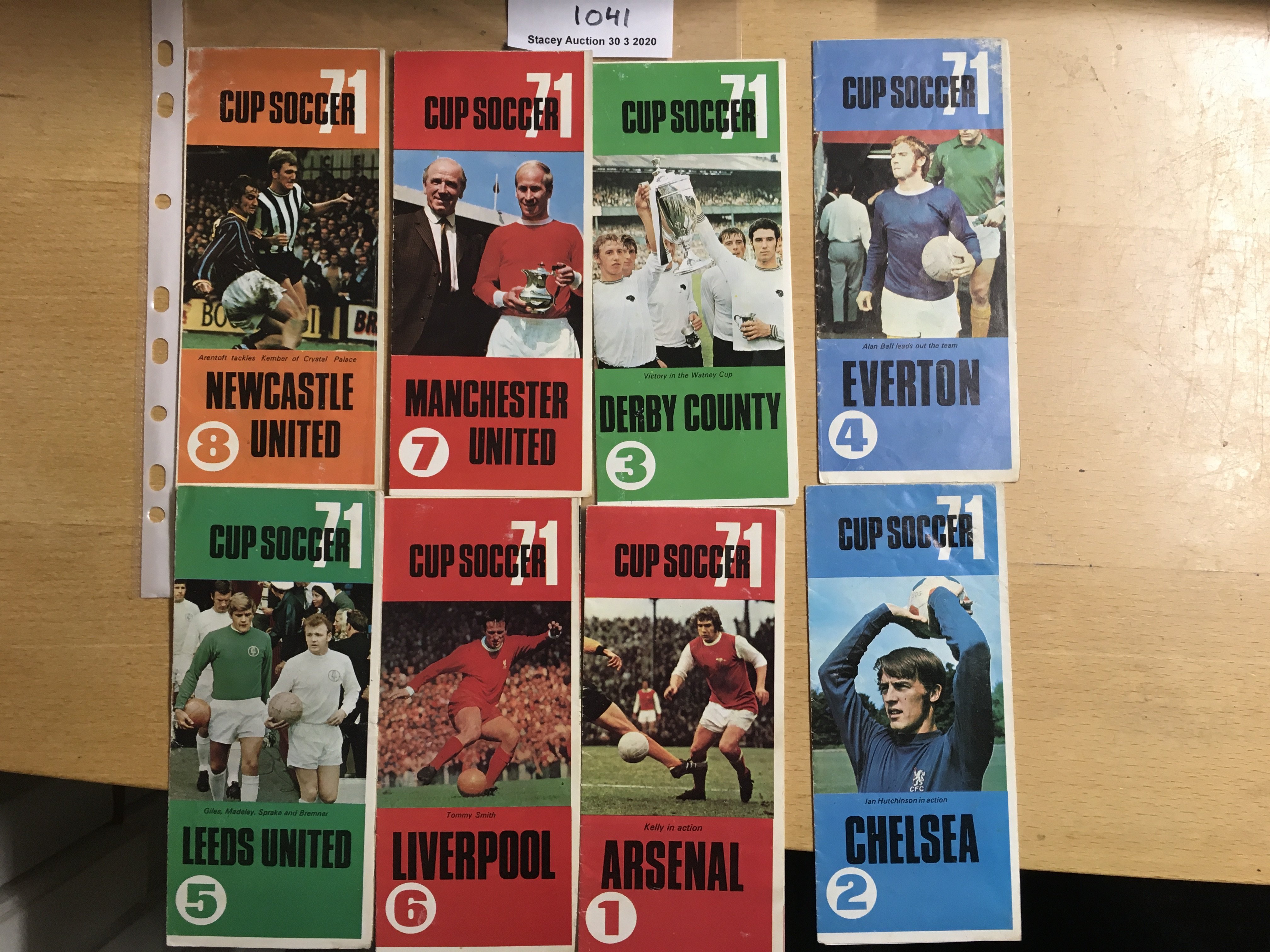 Cup Soccer 71 Football Booklets: Full set of 8 teams that fold out into ...