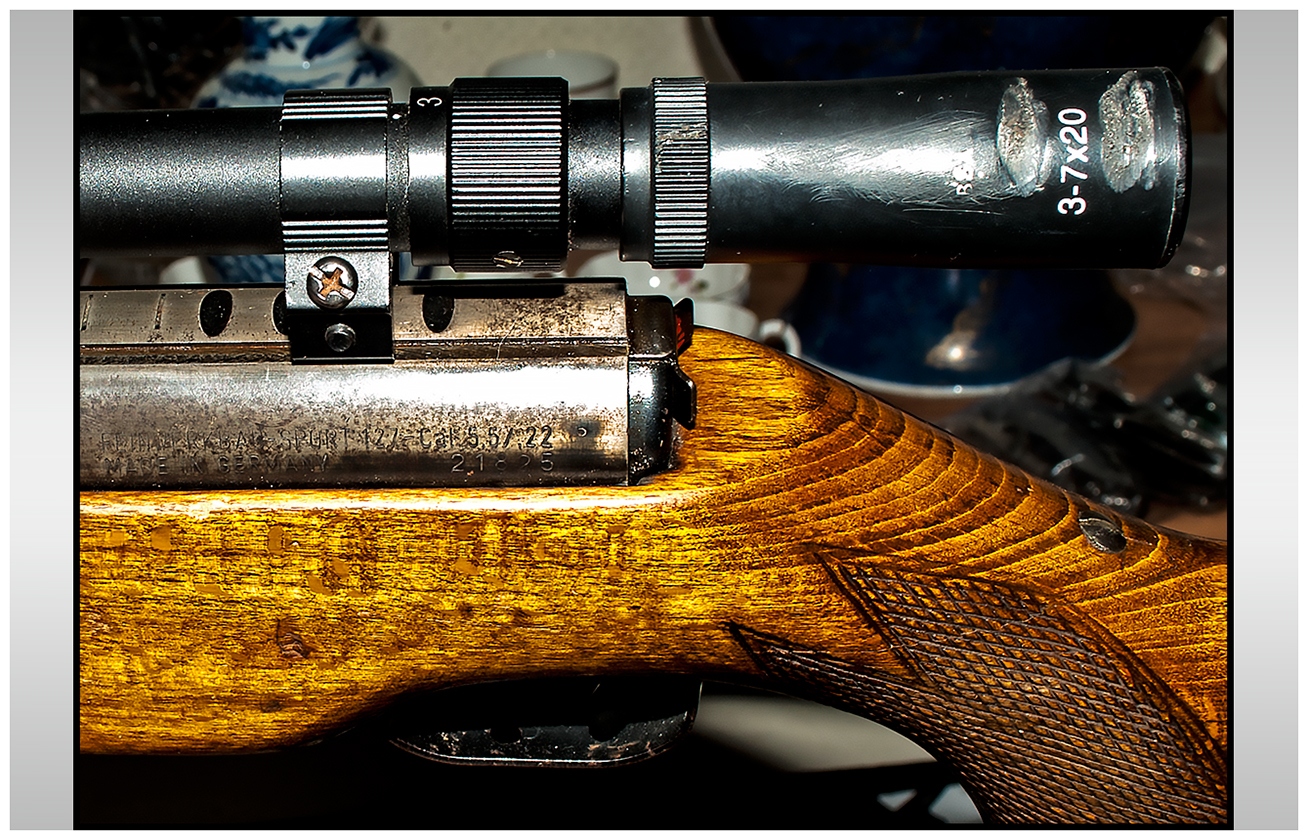 Feinwerkbau Sport 127 rare .22 air rifle with 3-7x20 scope working fine