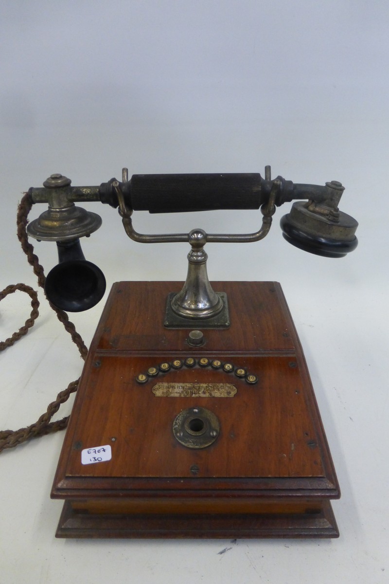 A Sterling Telephone and Electric Co. Ltd London mahogany cased ...