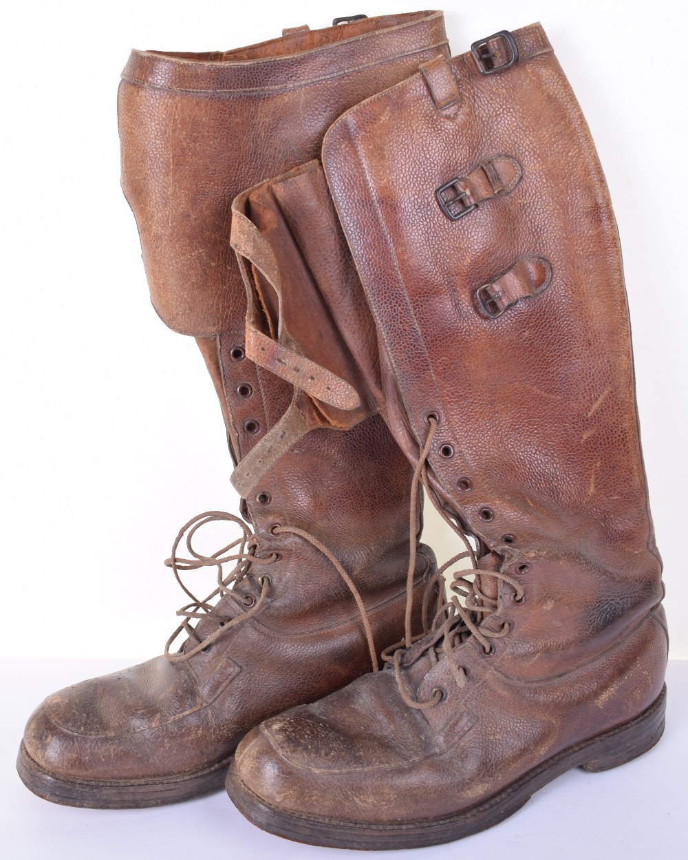 WW1 British Officers / Royal Field Artillery Boots, brown leather with ...