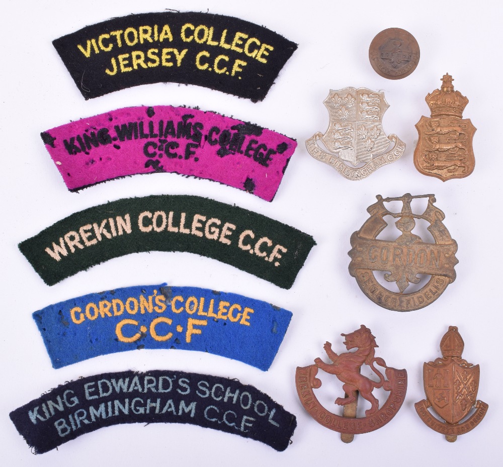 5x OTC / CCF Cap Badge & Cloth Shoulder Title Pairs, including Gordon’s ...