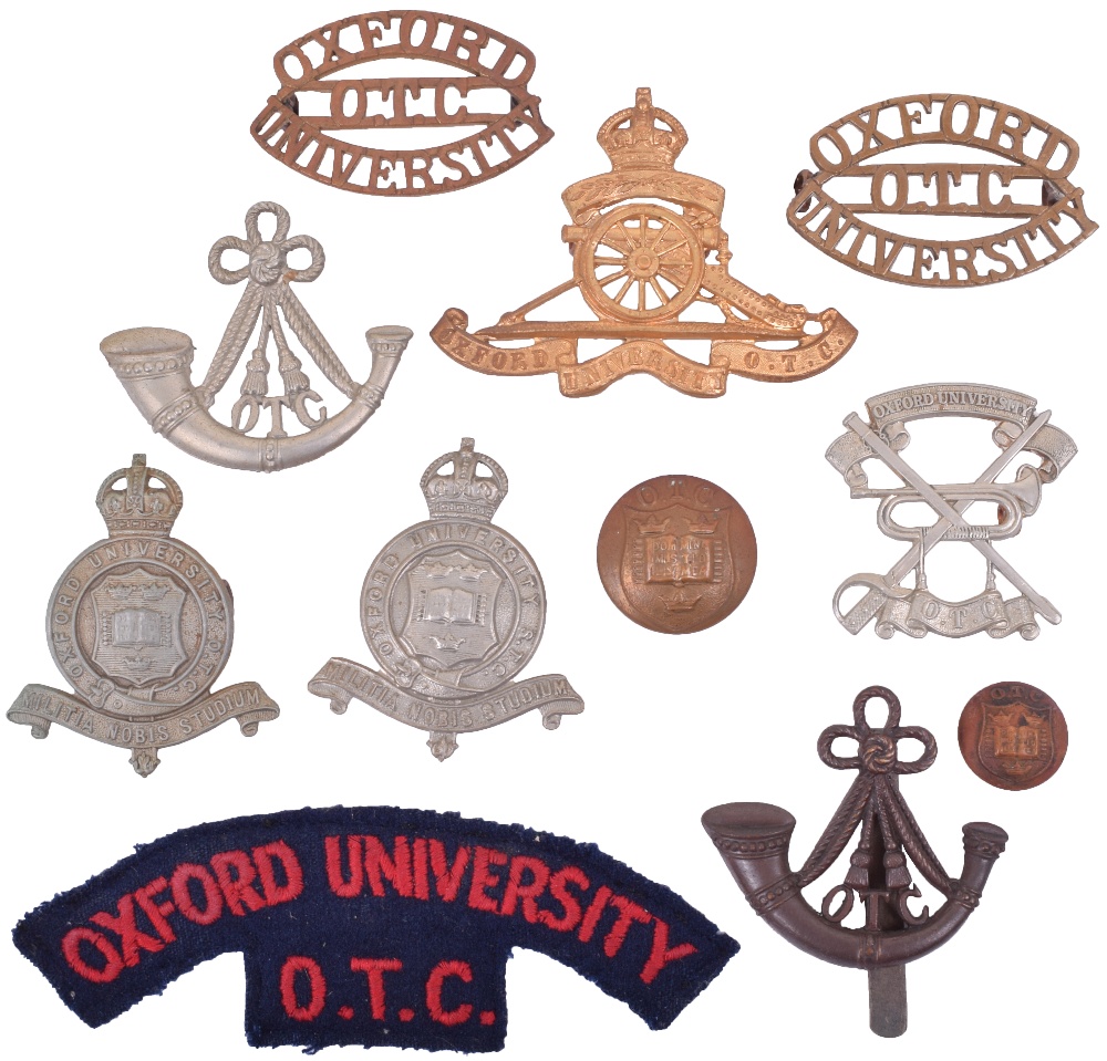 Oxford University OTC Badge Grouping, consisting of Oxford University ...