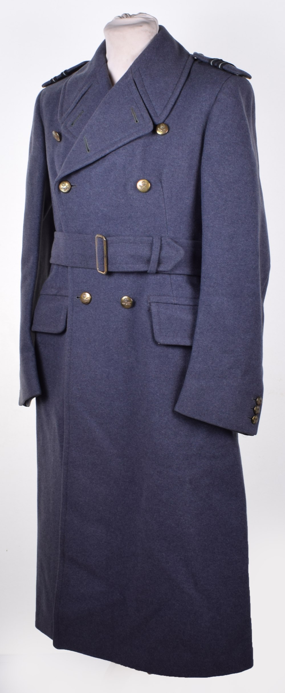 WW2 RAF Officers Greatcoat, fine quality heavy blue wool example with ...