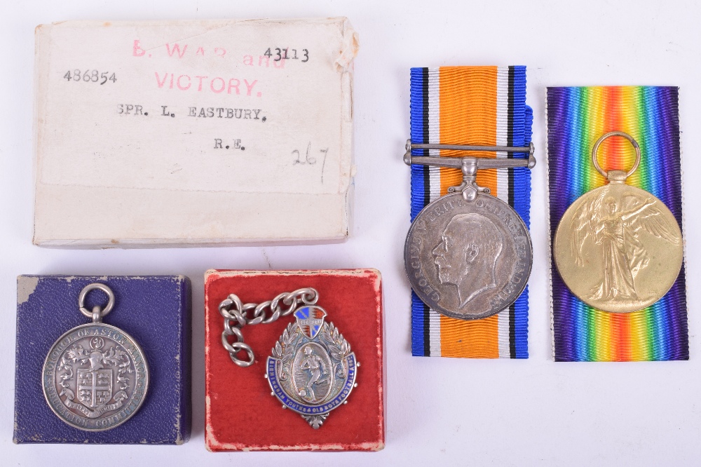 WW1 Royal Engineers Medal Pair, consisting of British War and Victory ...