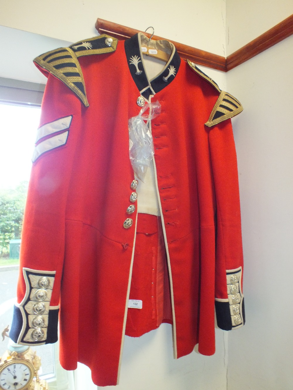 A Welsh Guards uniform jacket, rank Lieutenant