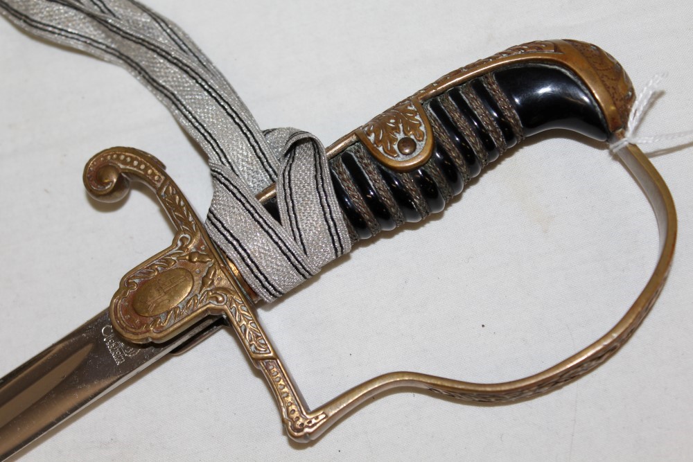 Nazi Army Officers' dress sword, by Eickhorn, Solingen, with gilt brass ...