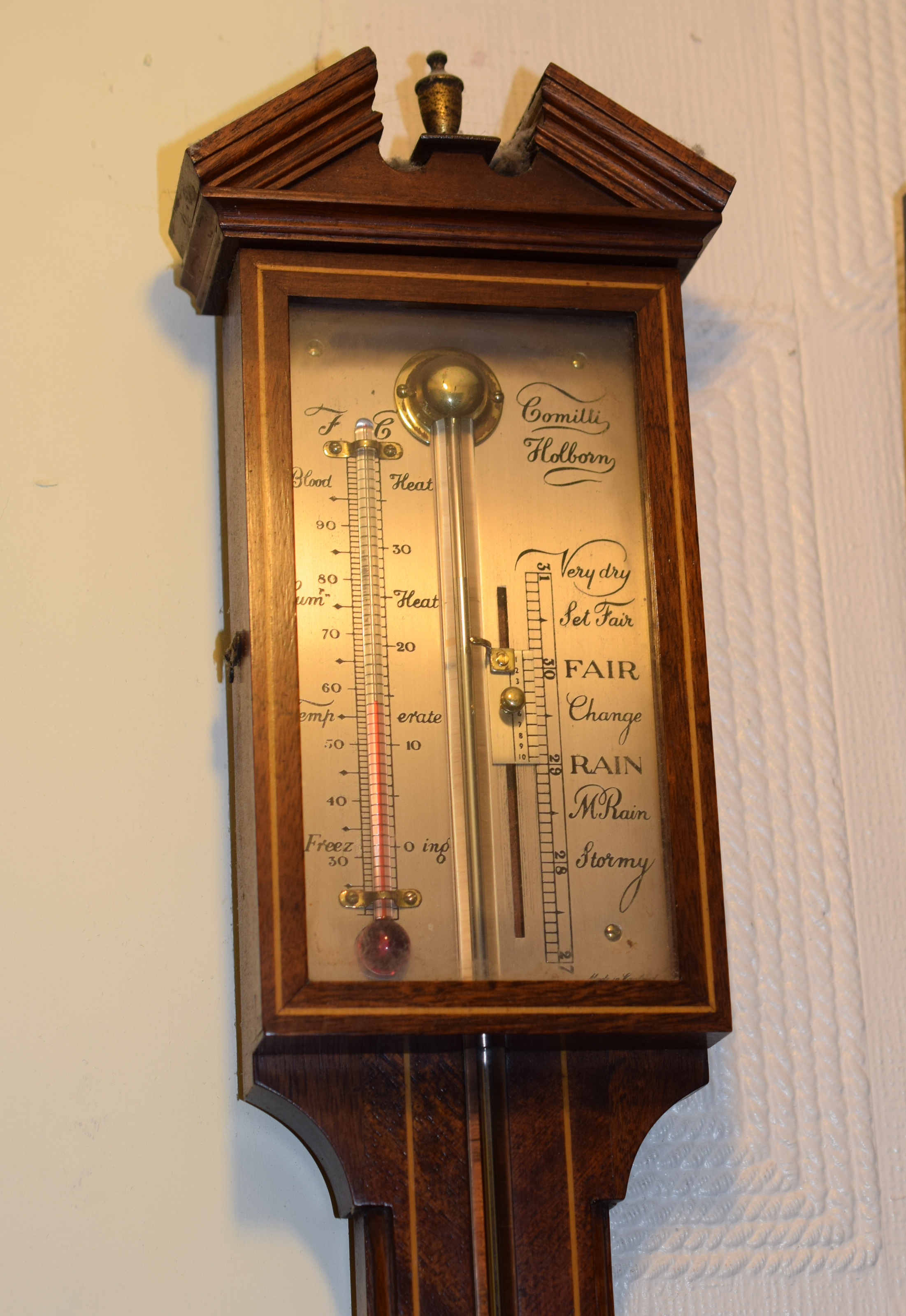 Comitti Of London Mahogany Stick Barometer Lovely antique stick ...
