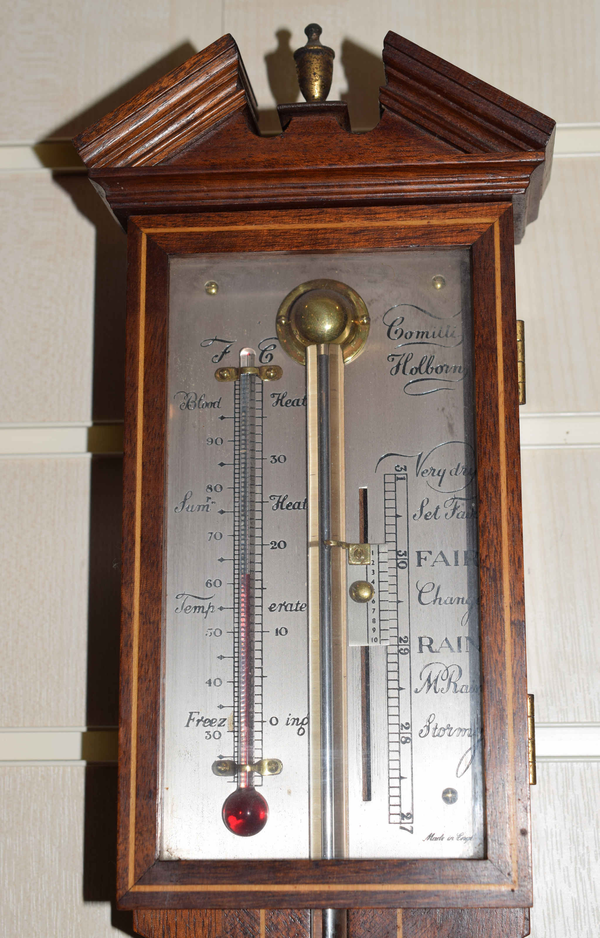 Comitti Of London Mahogany Stick Barometer Lovely antique stick ...