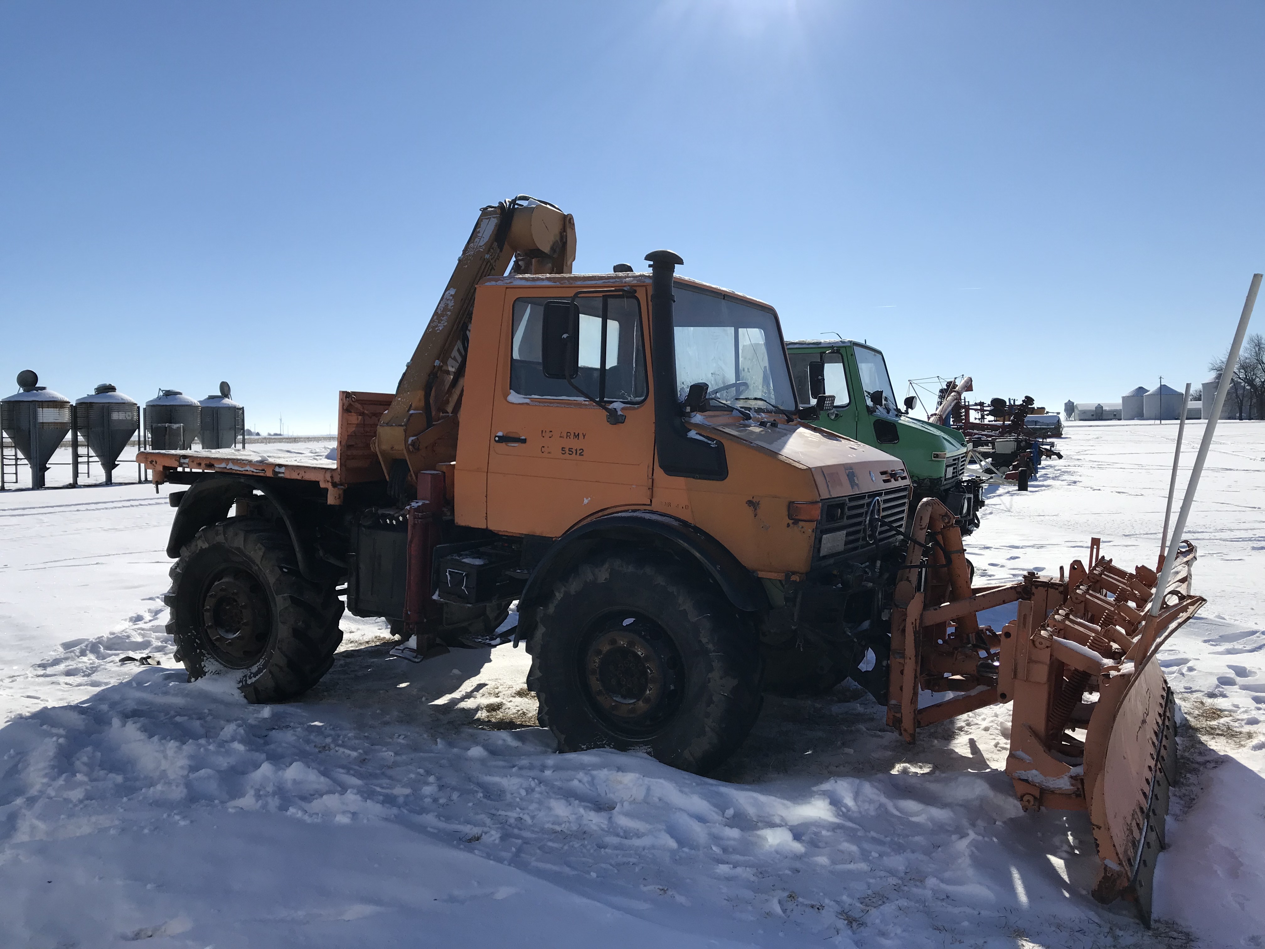 MERCEDES BENZ UNIMOG 1500, 540 PTO, 3 FRONT AND 4 REAR HYDRAULIC ...