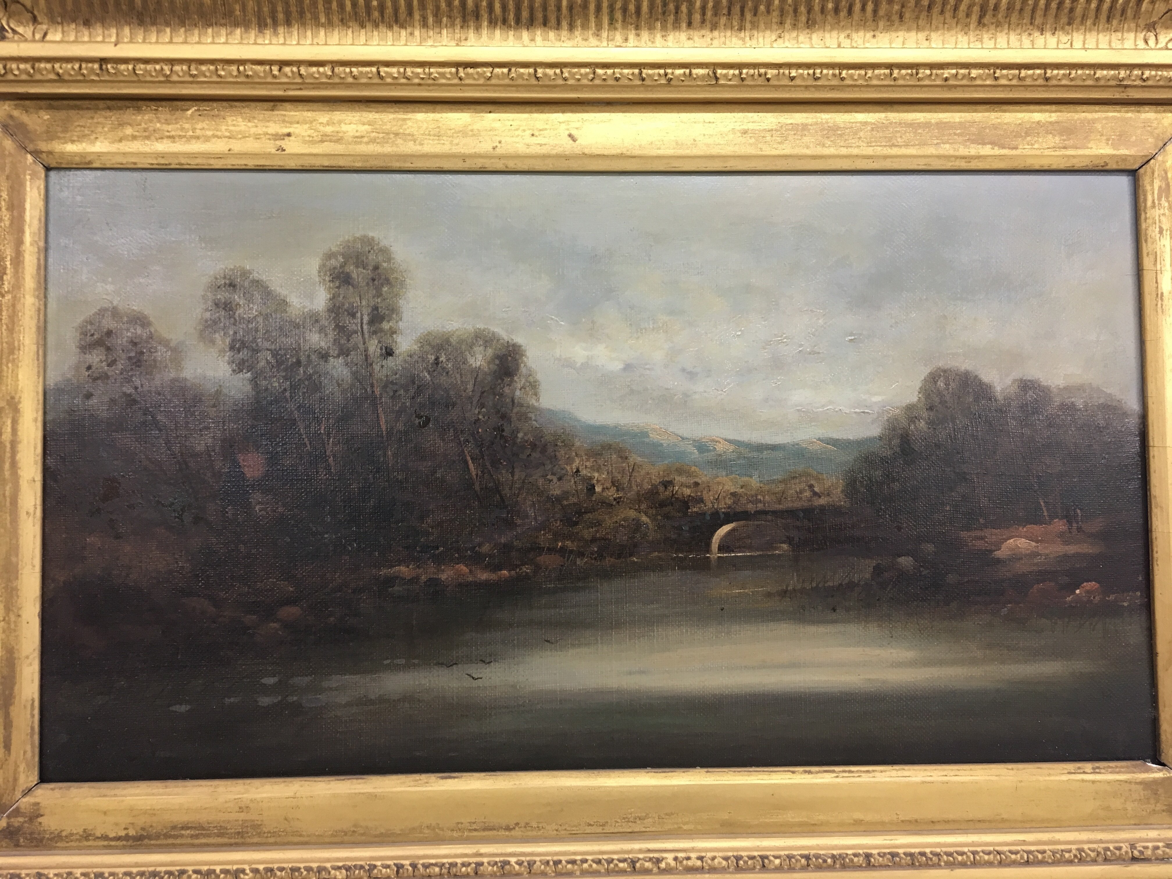 Original oil on canvas after 'J Bentley' of a landscape depicting a ...