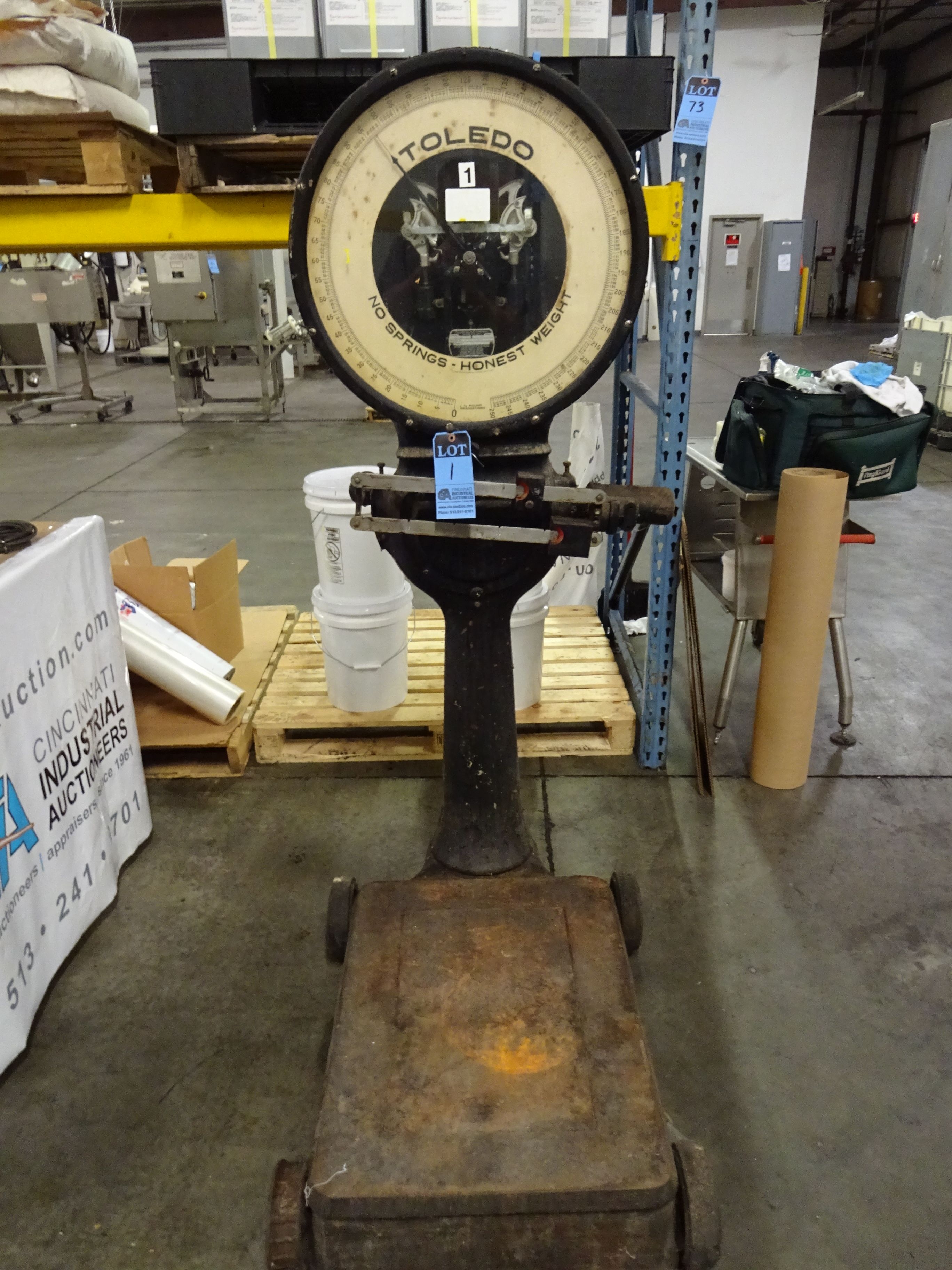 400 LB TOLEDO MODEL 31-1821-FR "NO SPRINGS - HONEST WEIGHT" PORTABLE ...