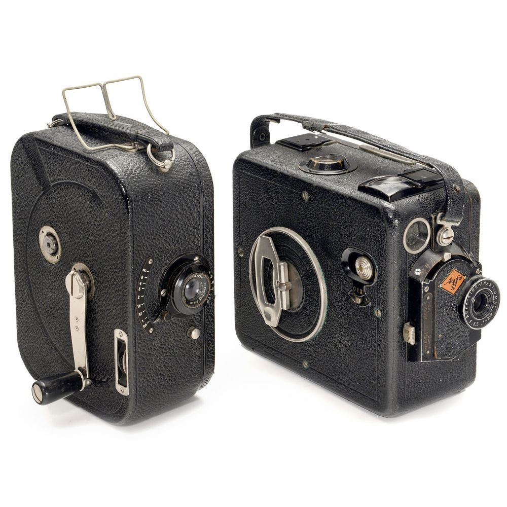 Ica-Kinamo 15 and Agfa-Movex 12 1) Ica A.G., Dresden. Ica-Kinamo 15, c ...