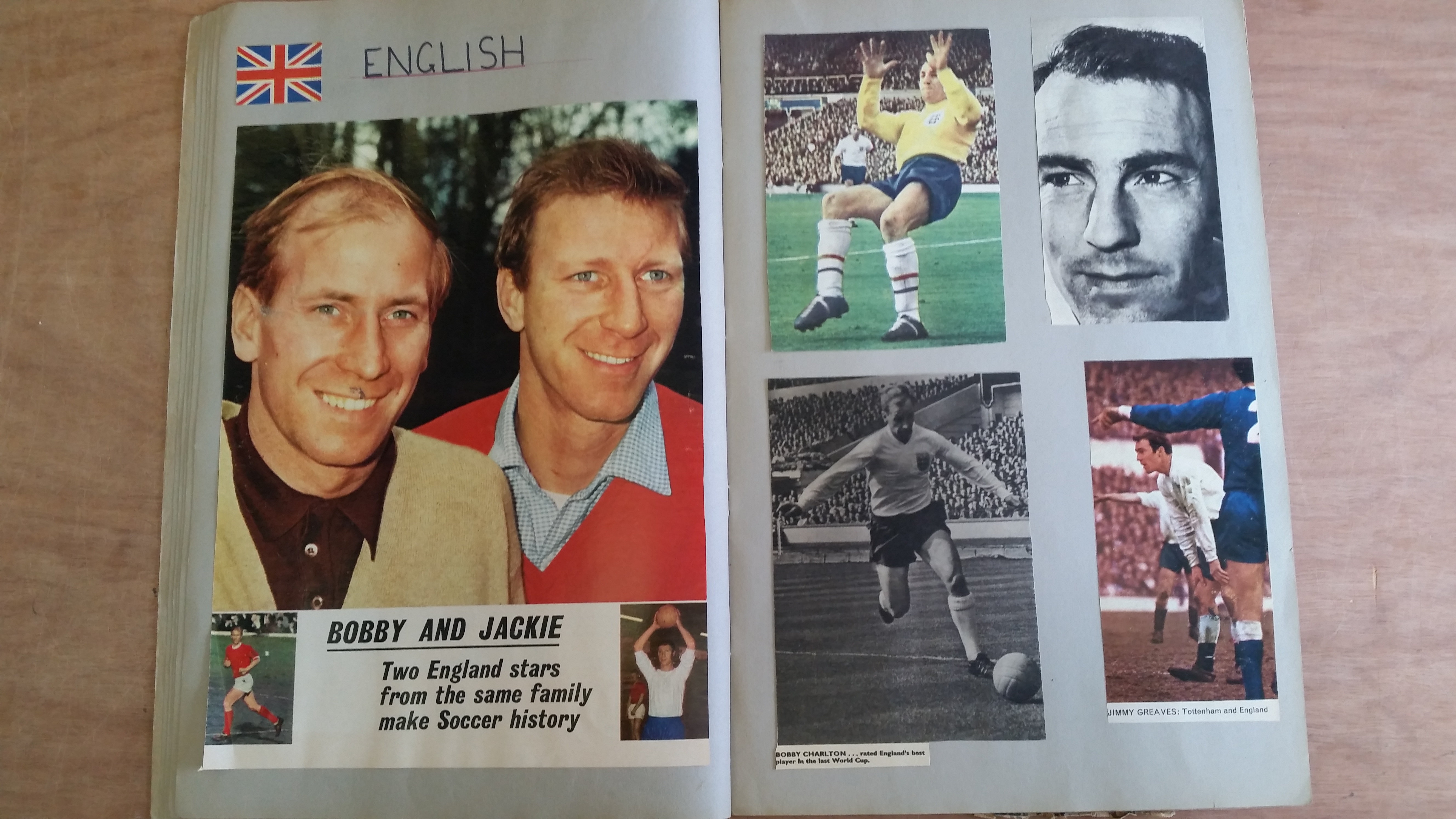 FOOTBALL, 1966 WC scrapbook, inc. seven Xuereb footballers stamps ...