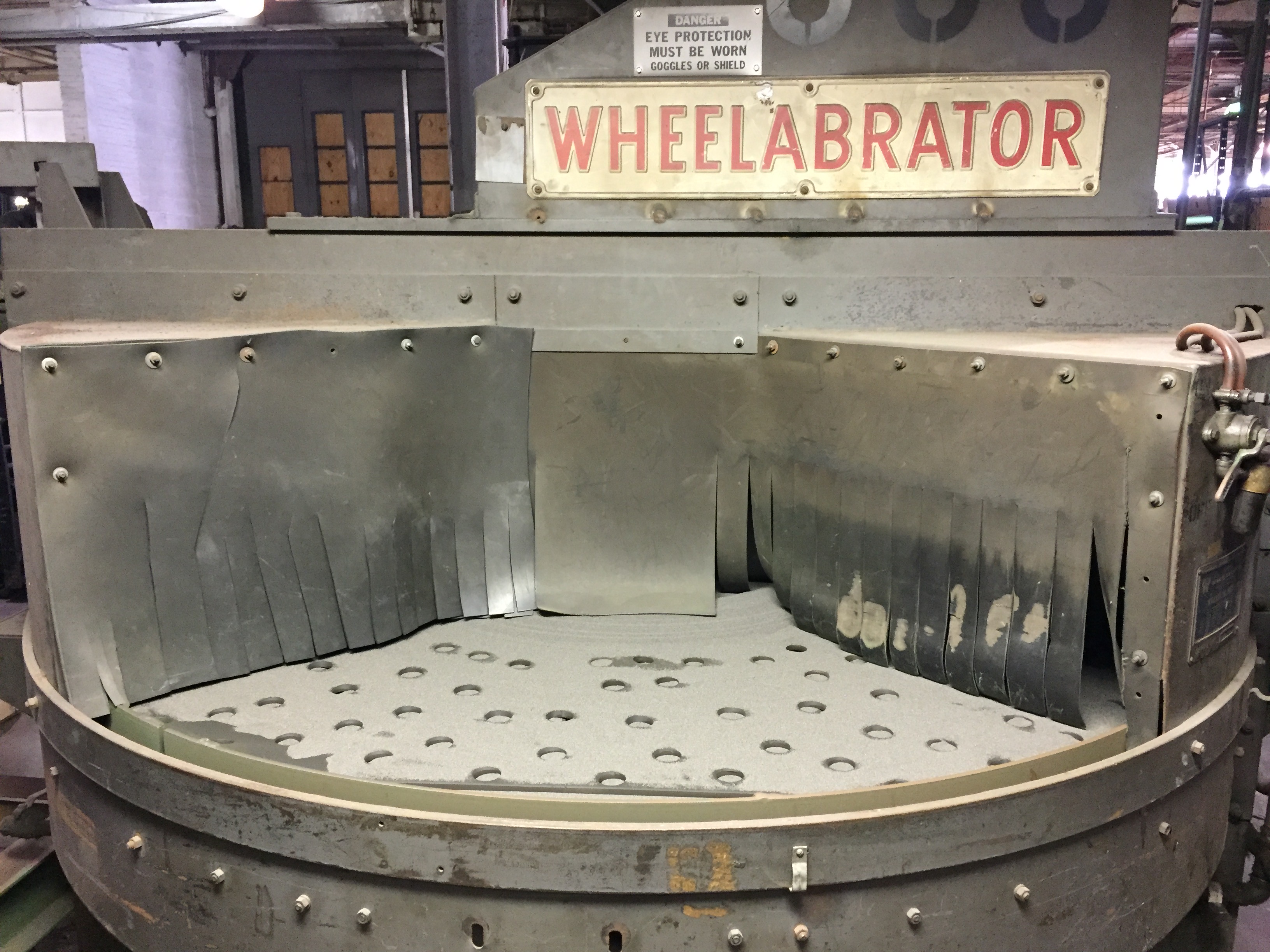Wheelabrator Sand/Shot Blasting Table, 80in Rotating Table, S/N A125642 ...