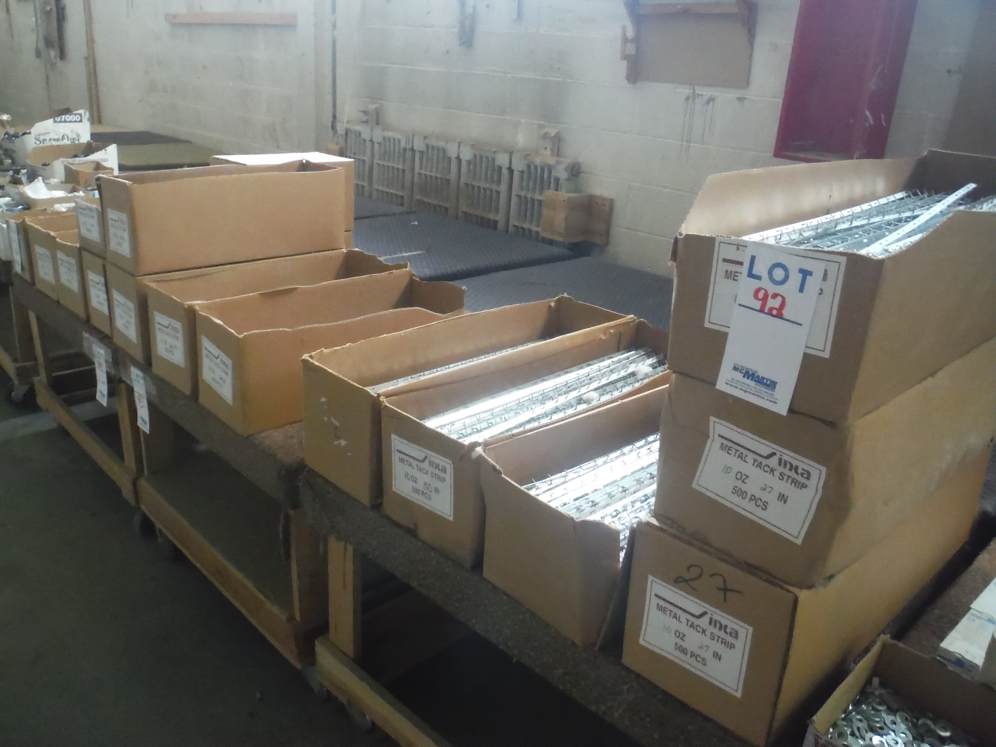 (17 BOXES) METAL TACK STRIP