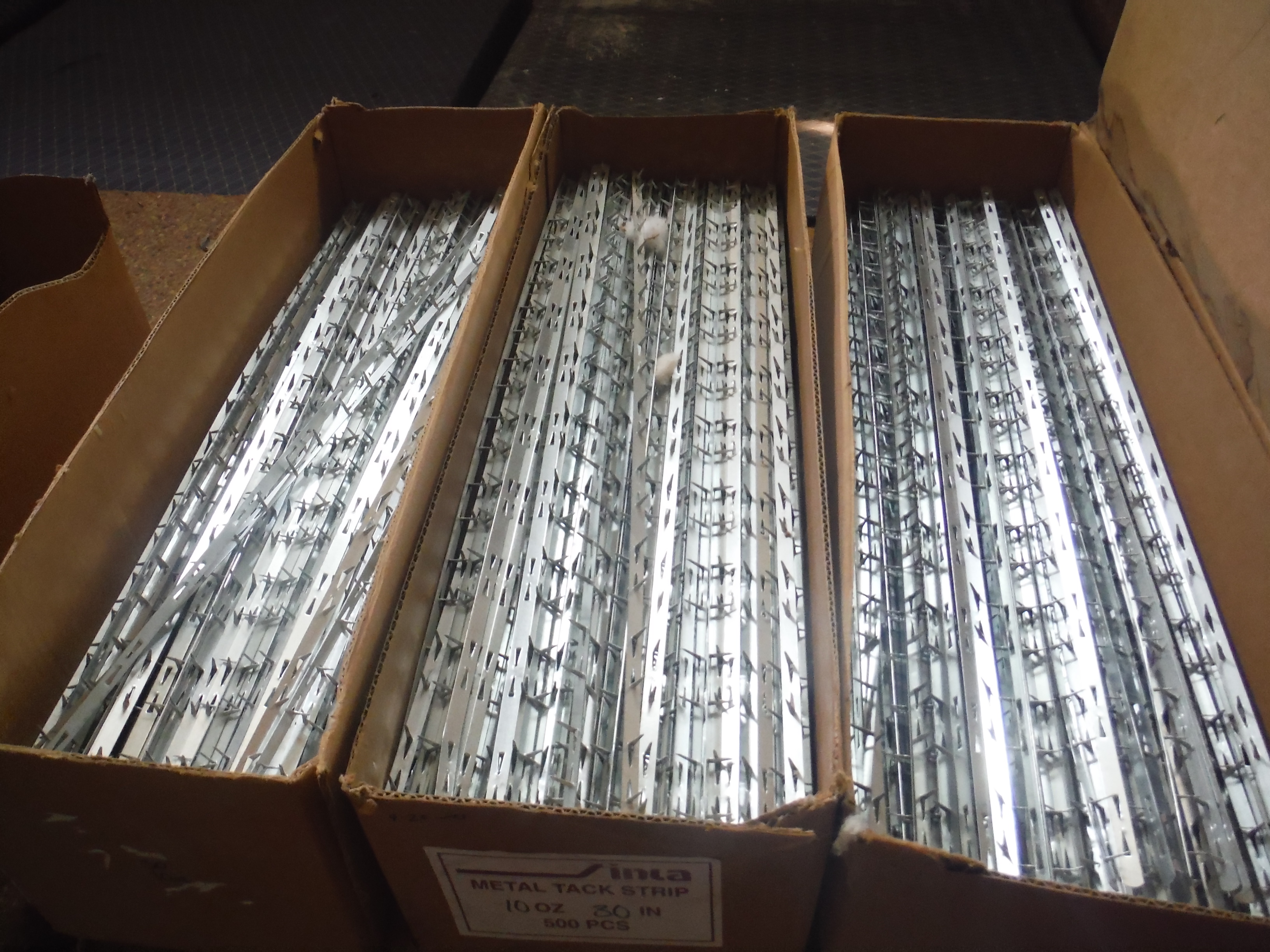 (17 BOXES) METAL TACK STRIP