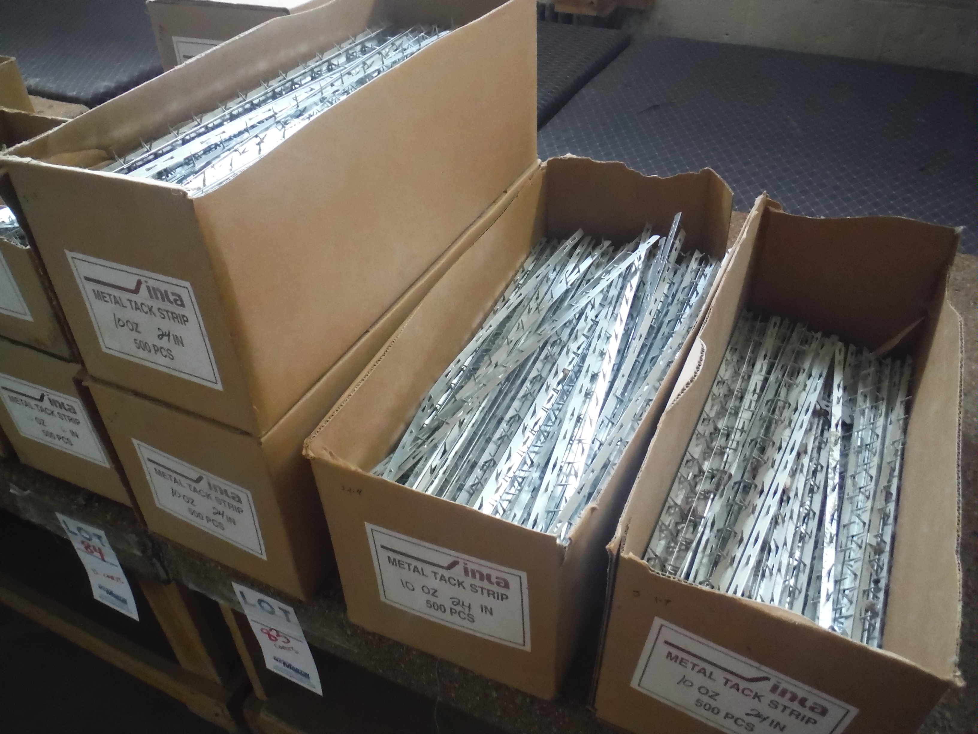 (17 BOXES) METAL TACK STRIP