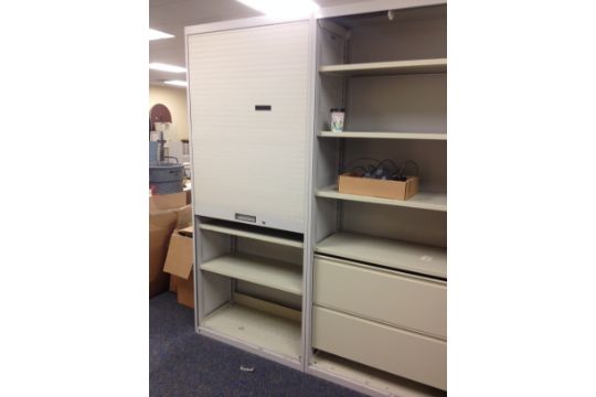 WRIGHT LINE 7' X 36" STORAGE CABINET WITH ROLL UP DOOR