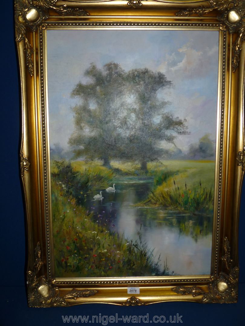A large framed Oil on canvas by local artist Anthony J. Avery (Man of ...