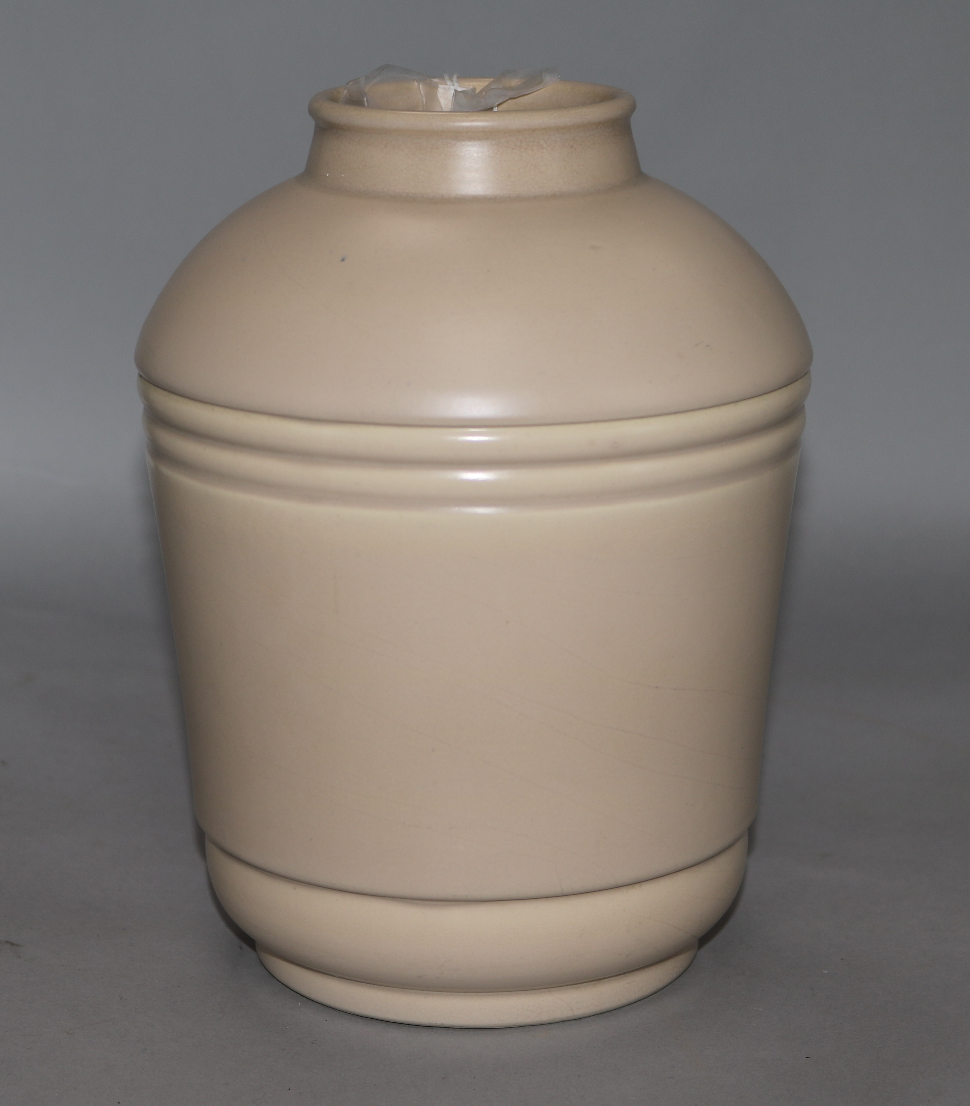 A Susie Cooper Art Deco pottery vase, 8.5in.