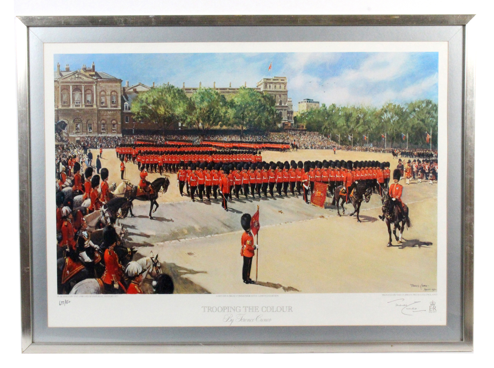 Terence Cuneo (1906-1996) “Trooping the Colour 1977” Signed in pencil ...