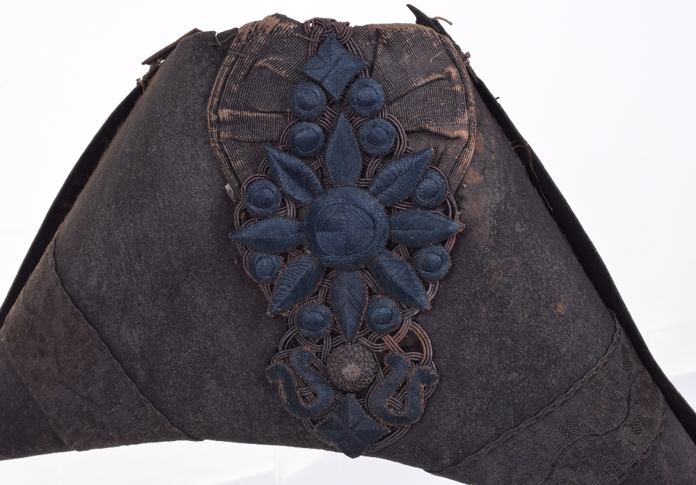 Rare British Officers Bicorn Hat Circa 1830-1850, tall pattern felt ...
