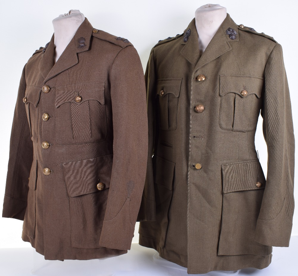 Pair of WW2 British Officers Service Dress Tunics of Airborne Interest ...