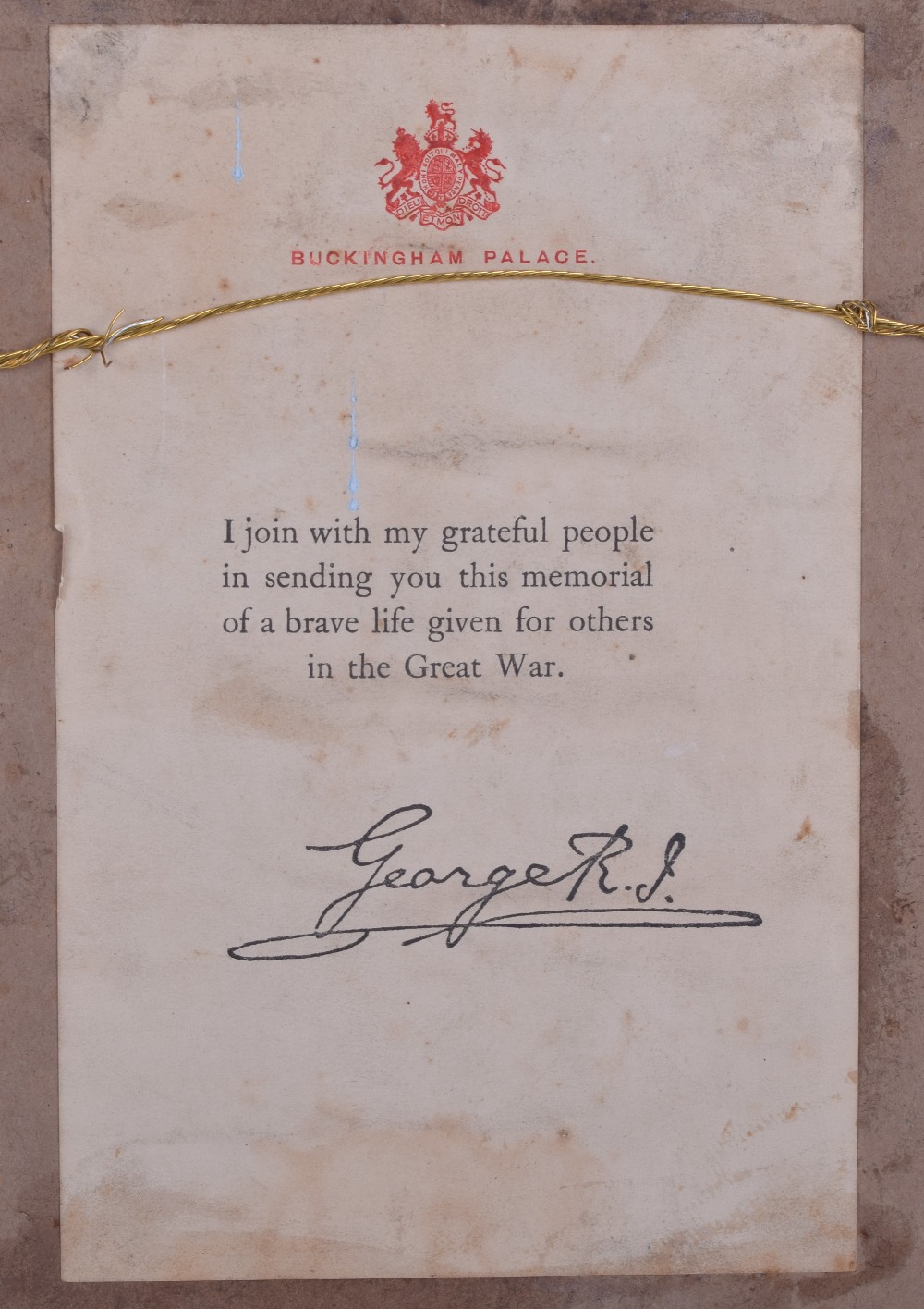 WW1 Memorial Scroll 17th Battalion Australian Imperial Forces, the ...