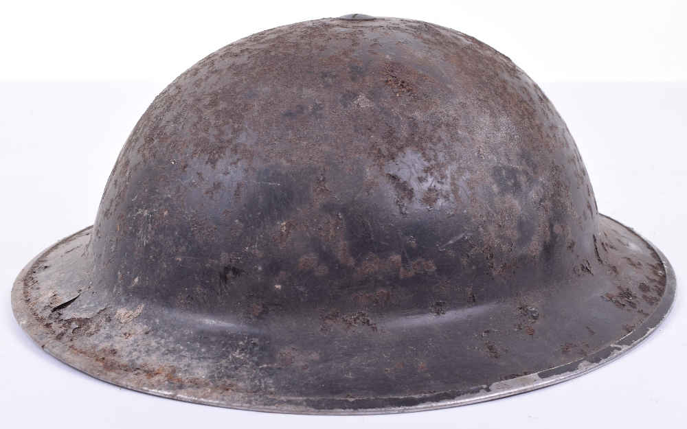 WW2 Factory / Company Workers Steel Helmet, black painted standard ...