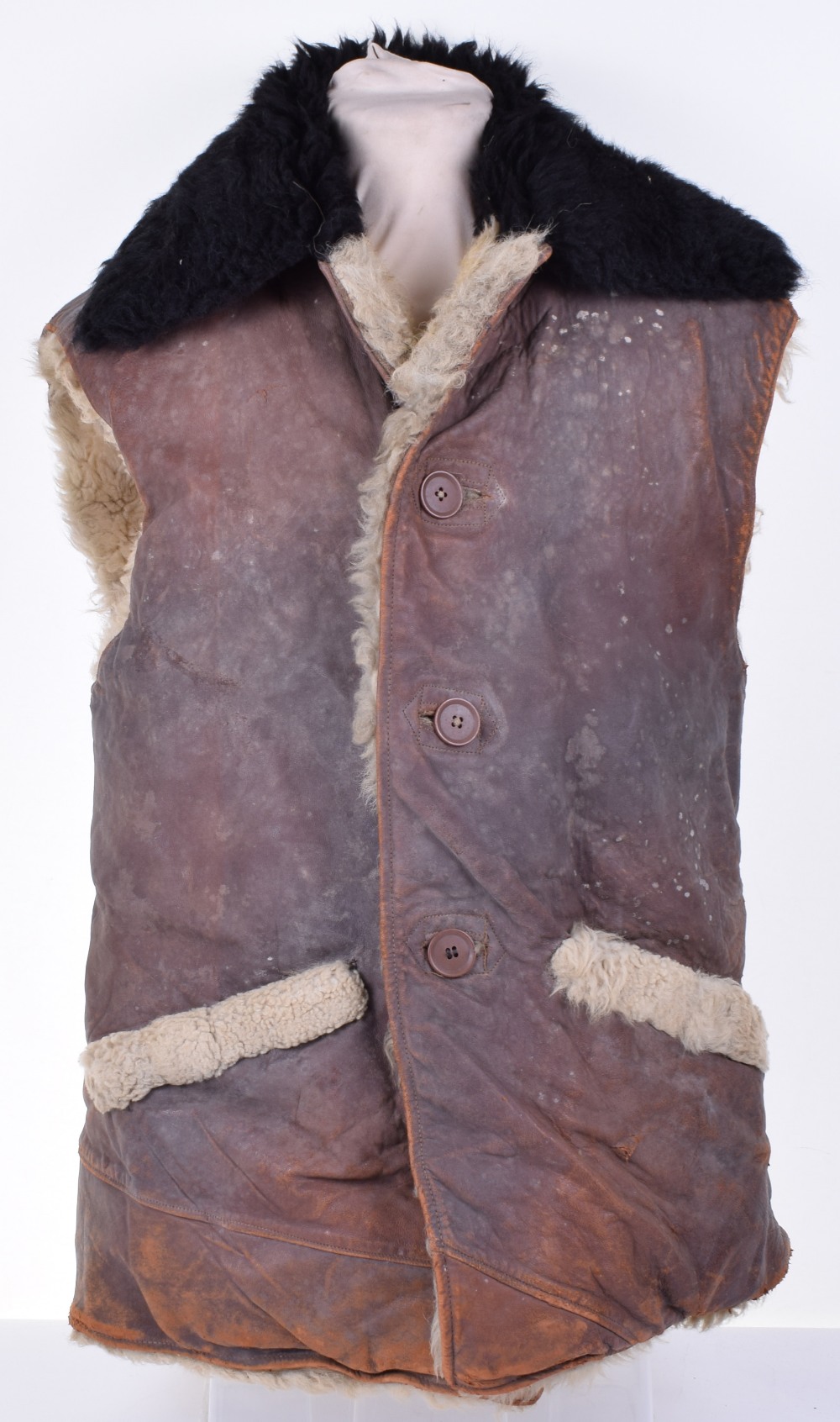 WW2 Leather Jerkin, which has been converted for wear in winter ...