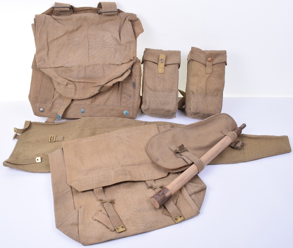 Selection of WW2 British Webbing Equipment, including 1941 dated ...