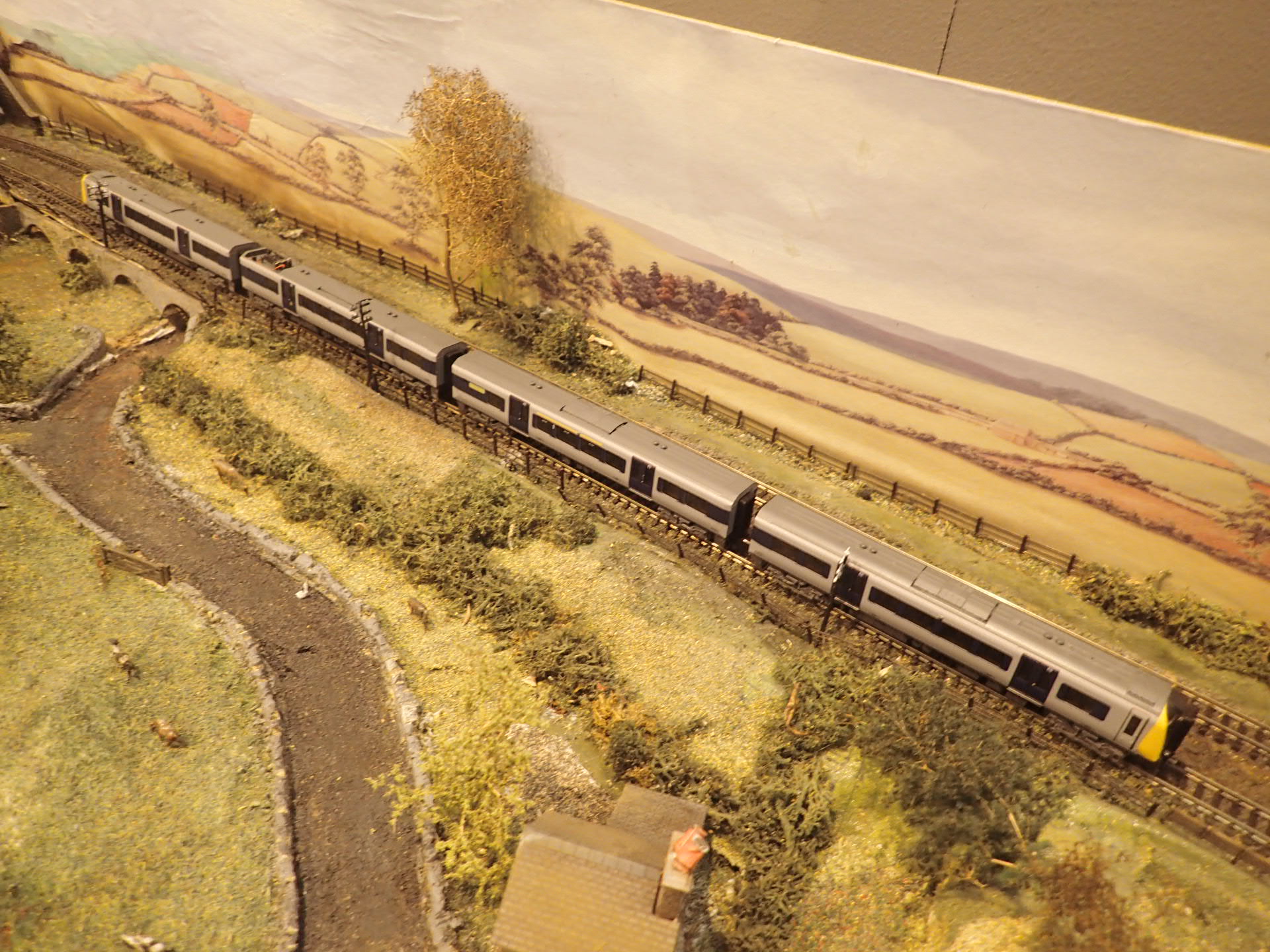 N Gauge model railway layout 6ft x 2ft includes boxed Graham Farish ...