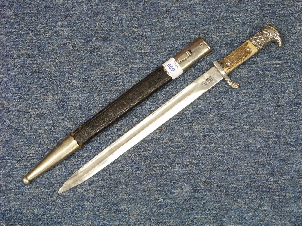 A WW2 German Police Bayonet, marked Weyersberg Kirschbaum & Cie ...