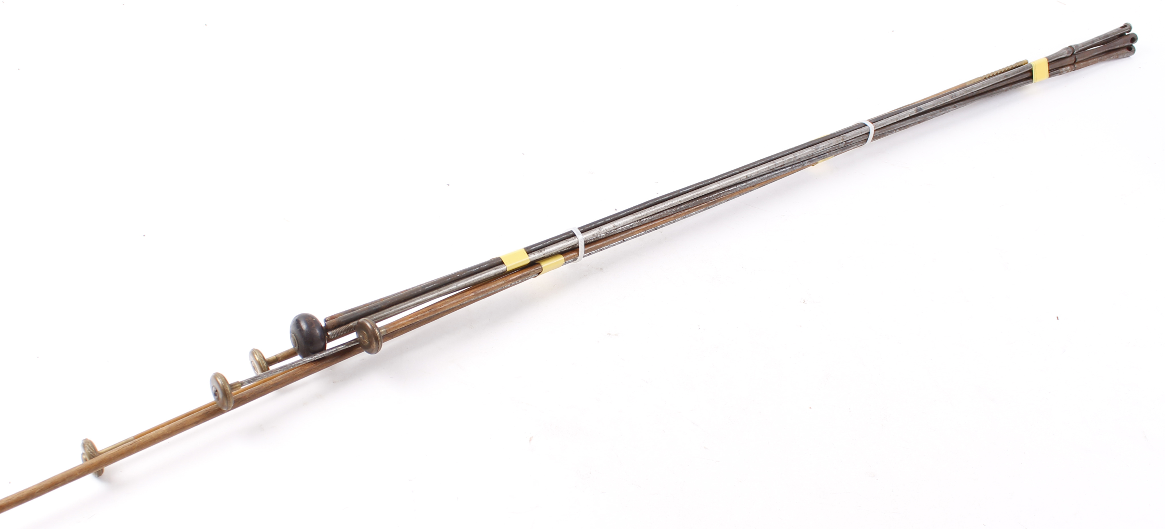 Twelve various military vintage and other rifle cleaning rods