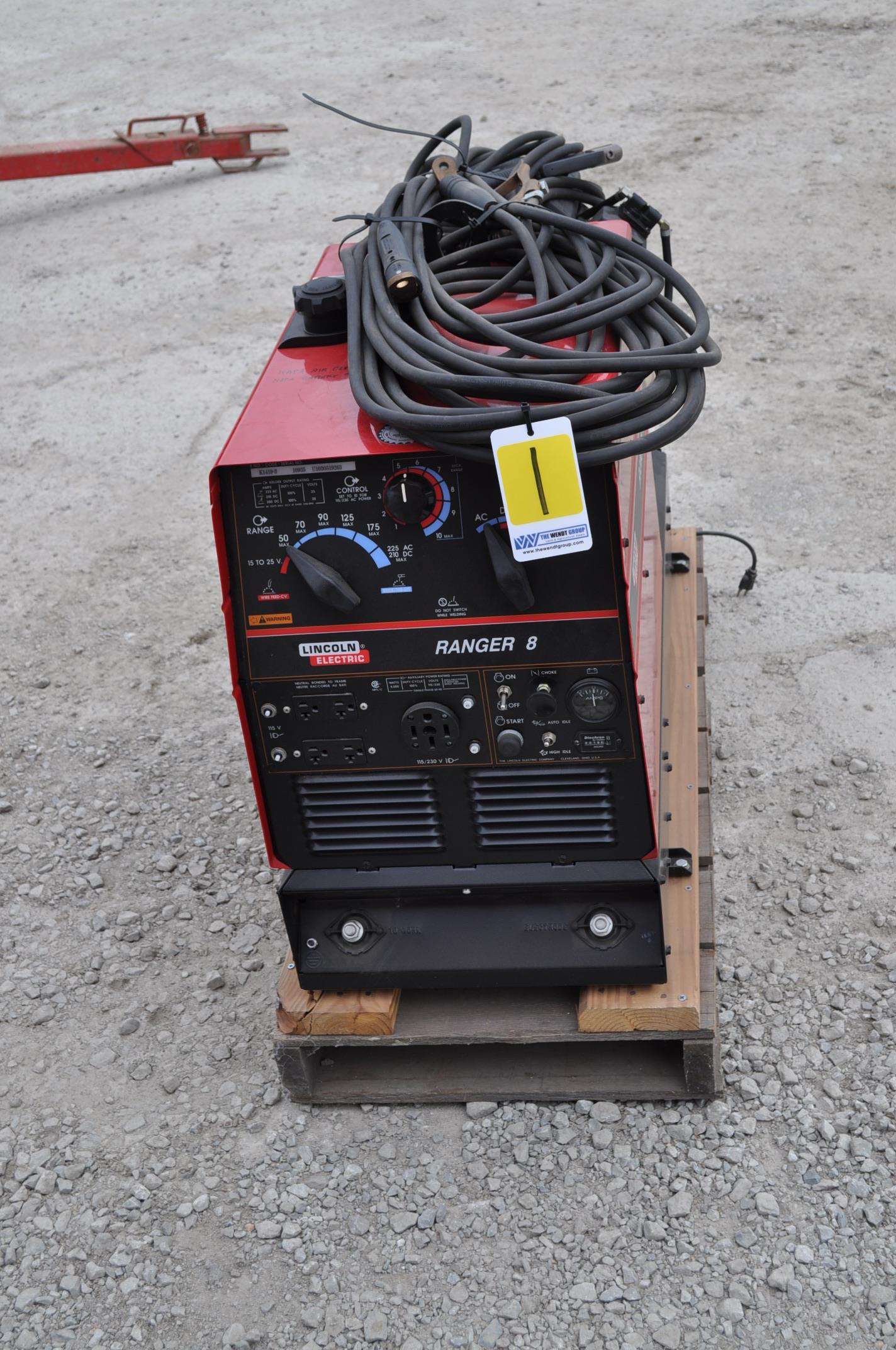 Lincoln Ranger 8 welder generator, Kohler gas engine, 18 hrs, welding ...