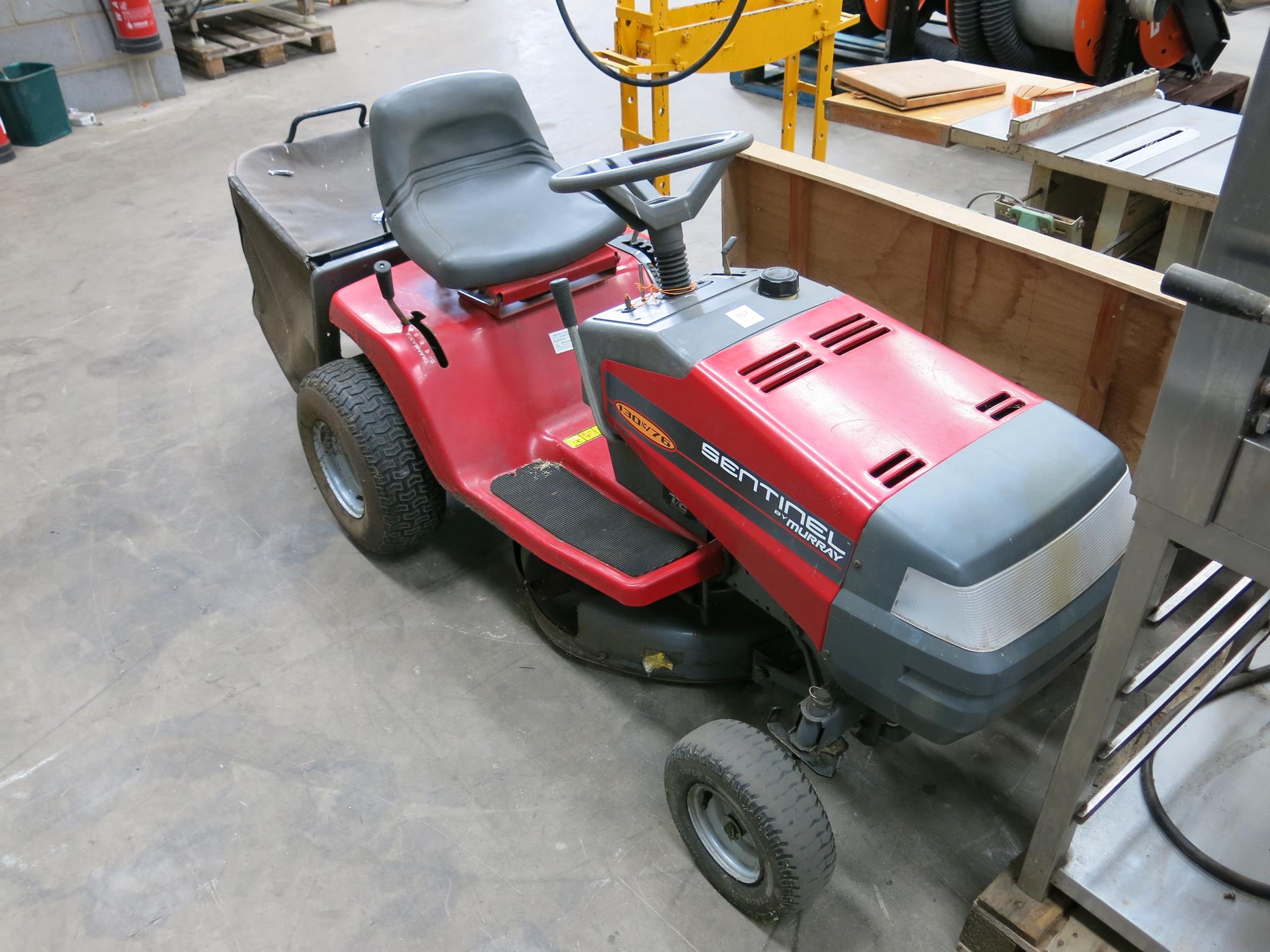 A Murray Sentinel 130ic/76 ride on mower. Please note there is a £10 ...