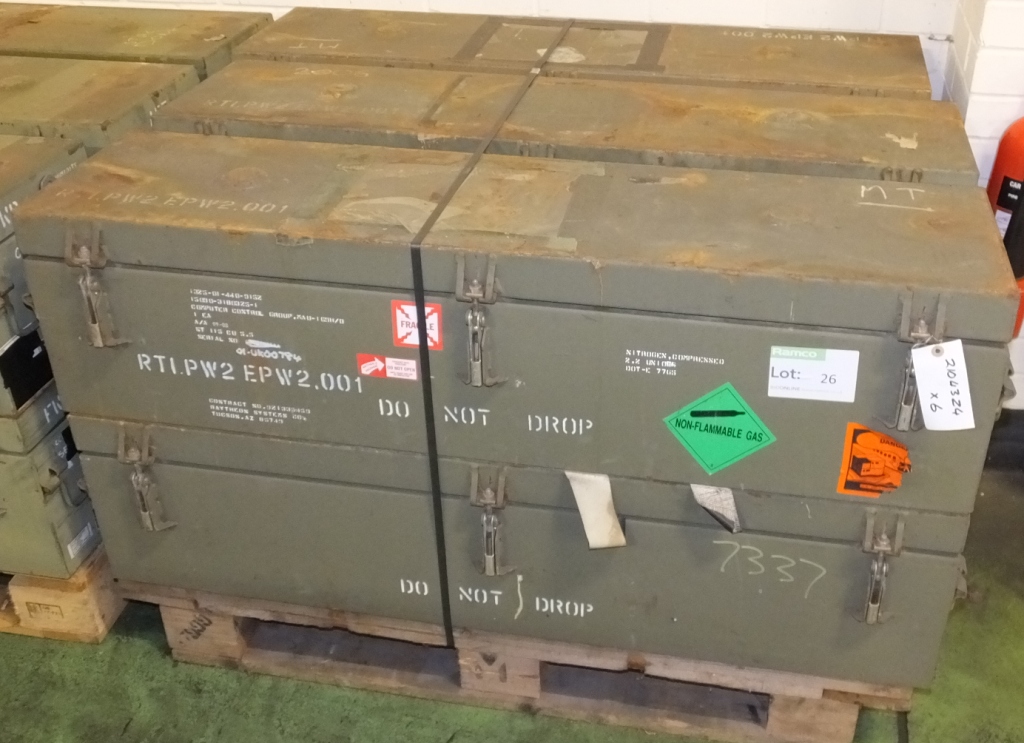 6x Gas cannister storage boxes NSN 1325-01-440-9152