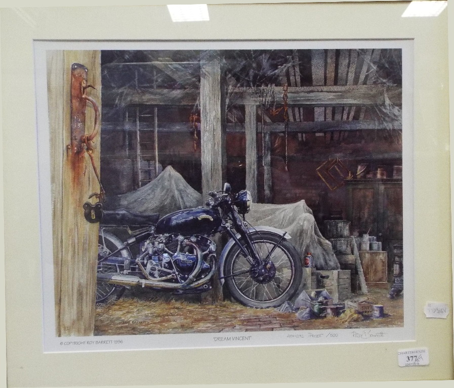 A Roy Barrett limited edition artist's proof print, Dream Vincent, 20/ ...