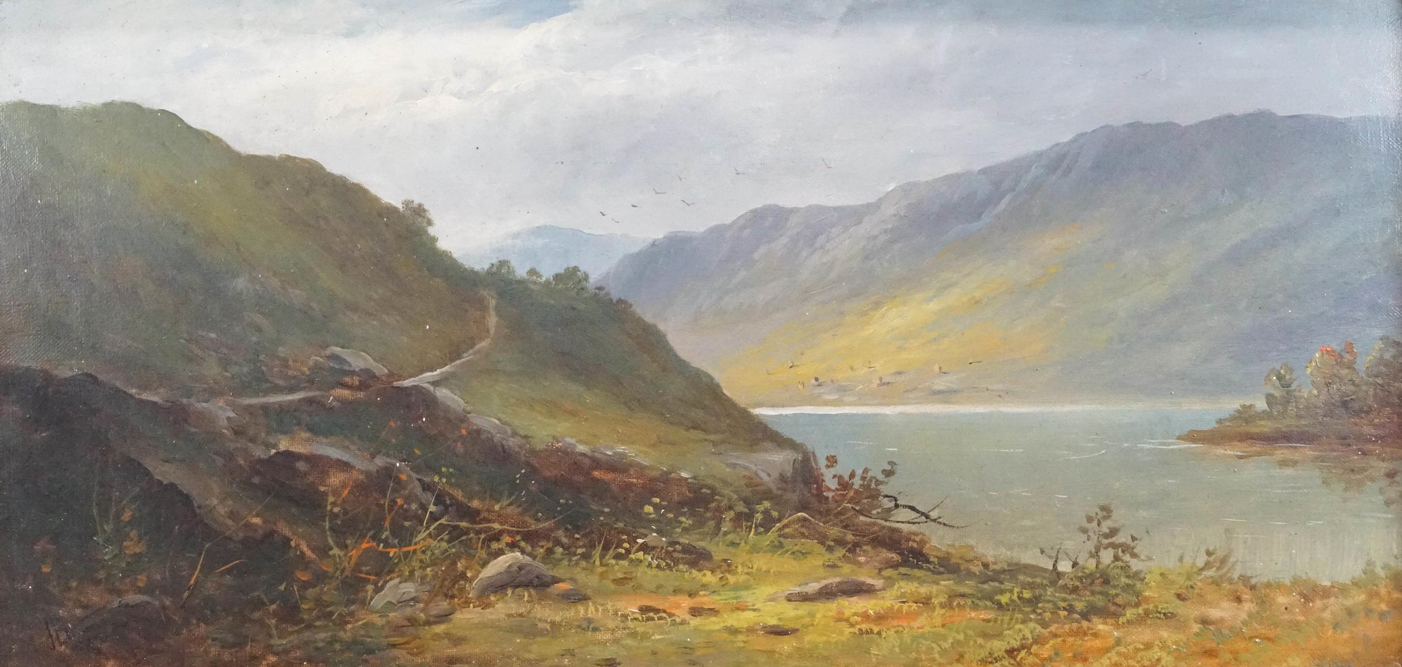 R Lewis, Landscapes, oil on canvas, a pair signed lower left, 30.5cm x ...