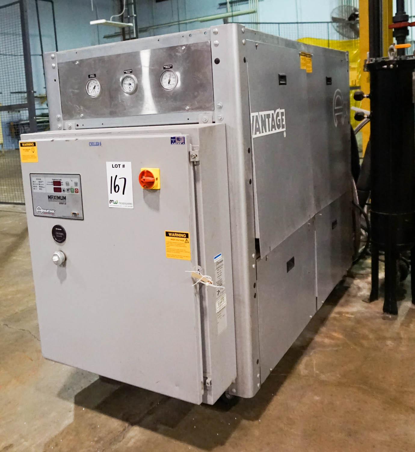 Advantage M1-10W Chiller: 10 Ton, 2 HP, 26 GPM Flow, 37.2 kw, R-410A ...