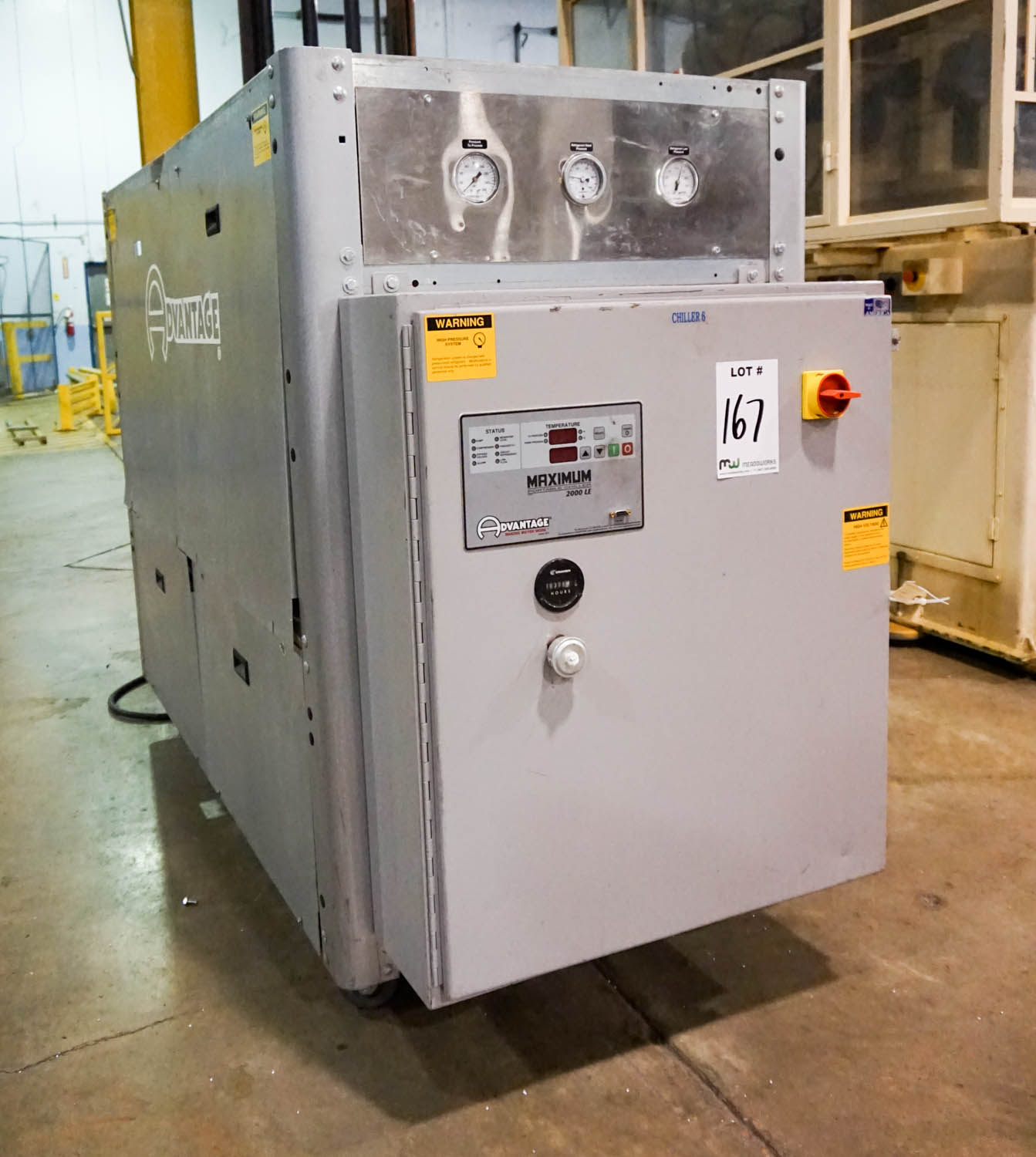 Advantage M1-10W Chiller: 10 Ton, 2 HP, 26 GPM Flow, 37.2 kw, R-410A ...