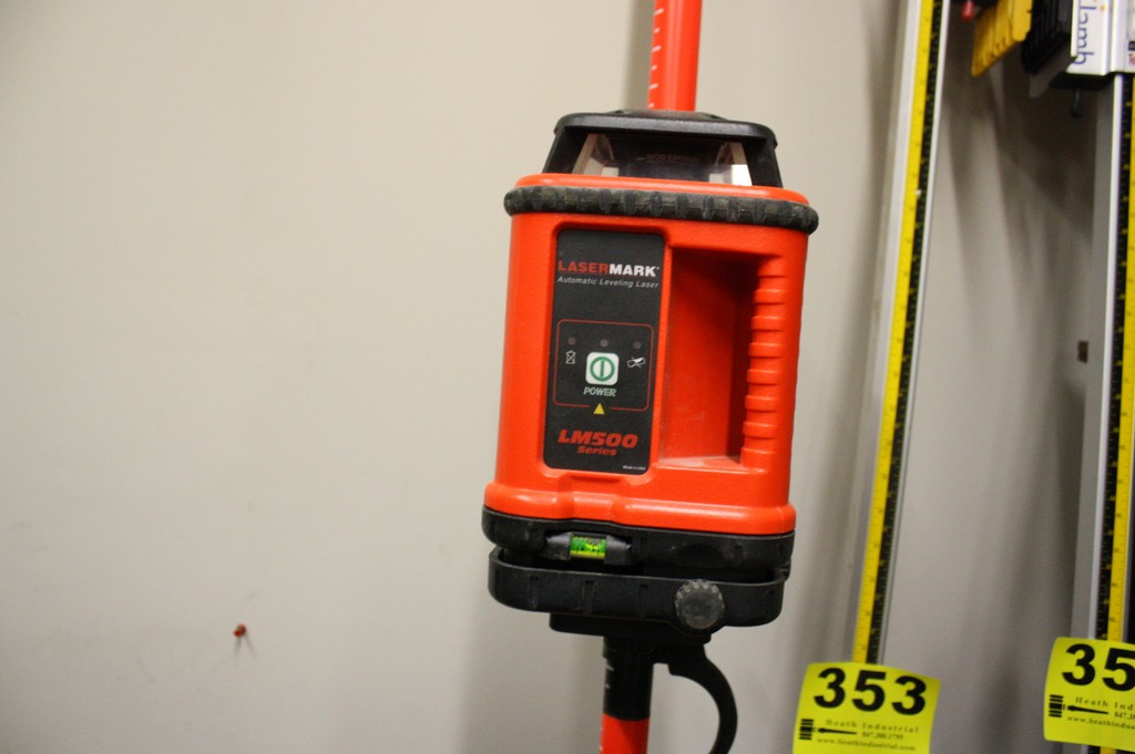 LASERMARK MODEL LM-500 SERIES AUTOMATIC LEVELING LASER W/POLE, LD-400 ...