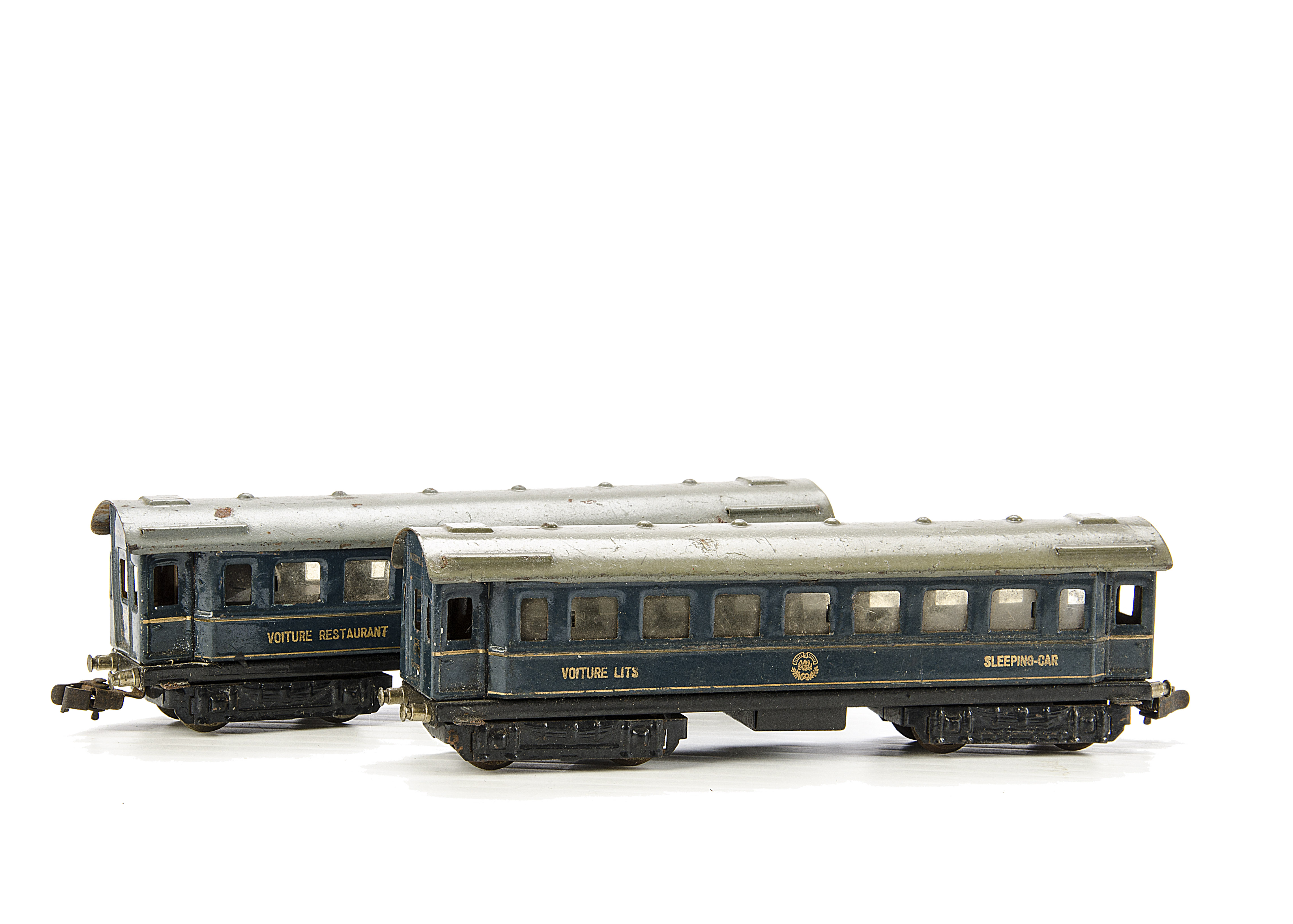 A Pair of Pre-war Märklin 00 Gauge Wagons-Lits Coaches: in Wagons-Lits ...